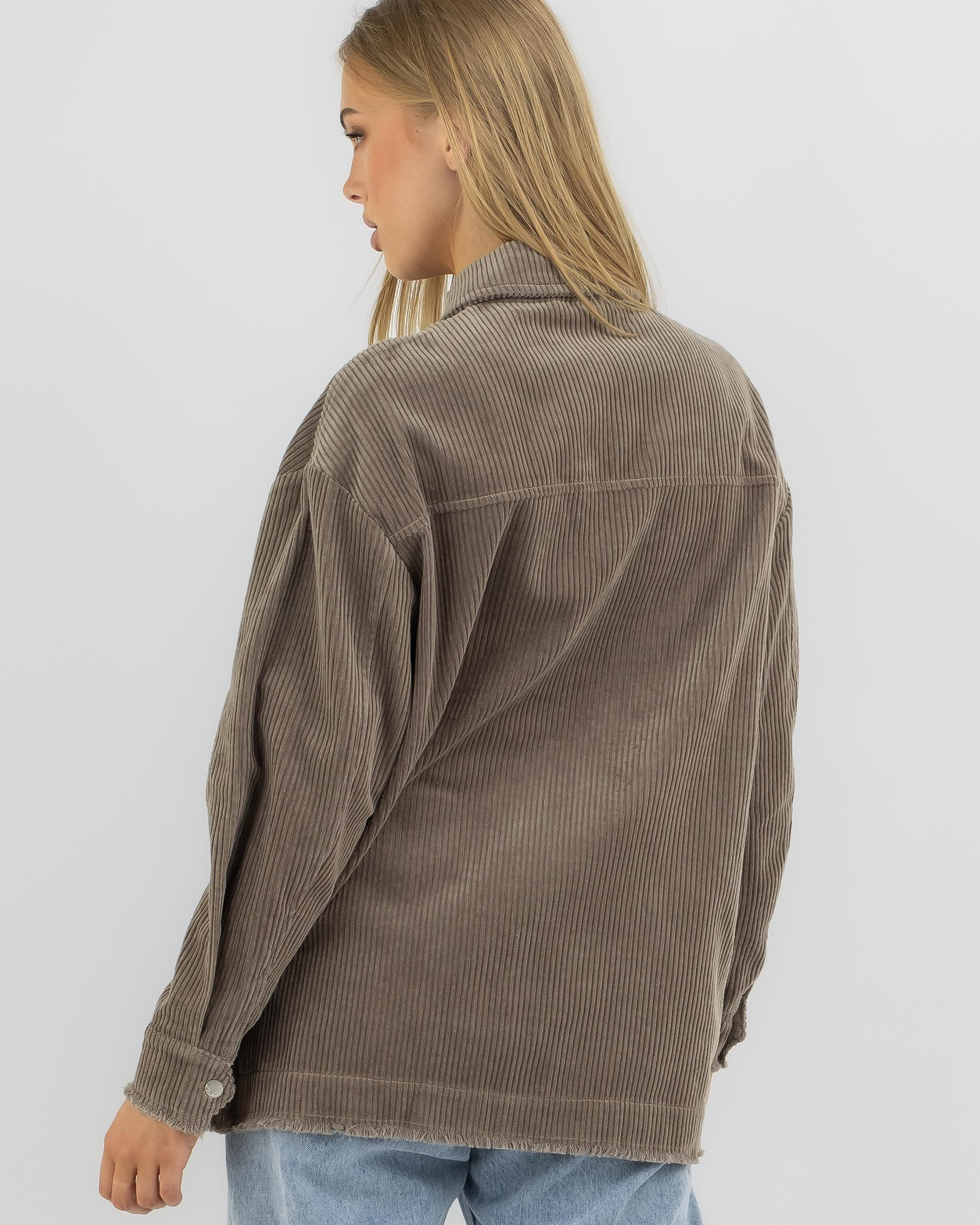 Shop Mooloola Taylor Cord Shacket In Coffee - Fast Shipping & Easy Returns - City Beach Australia