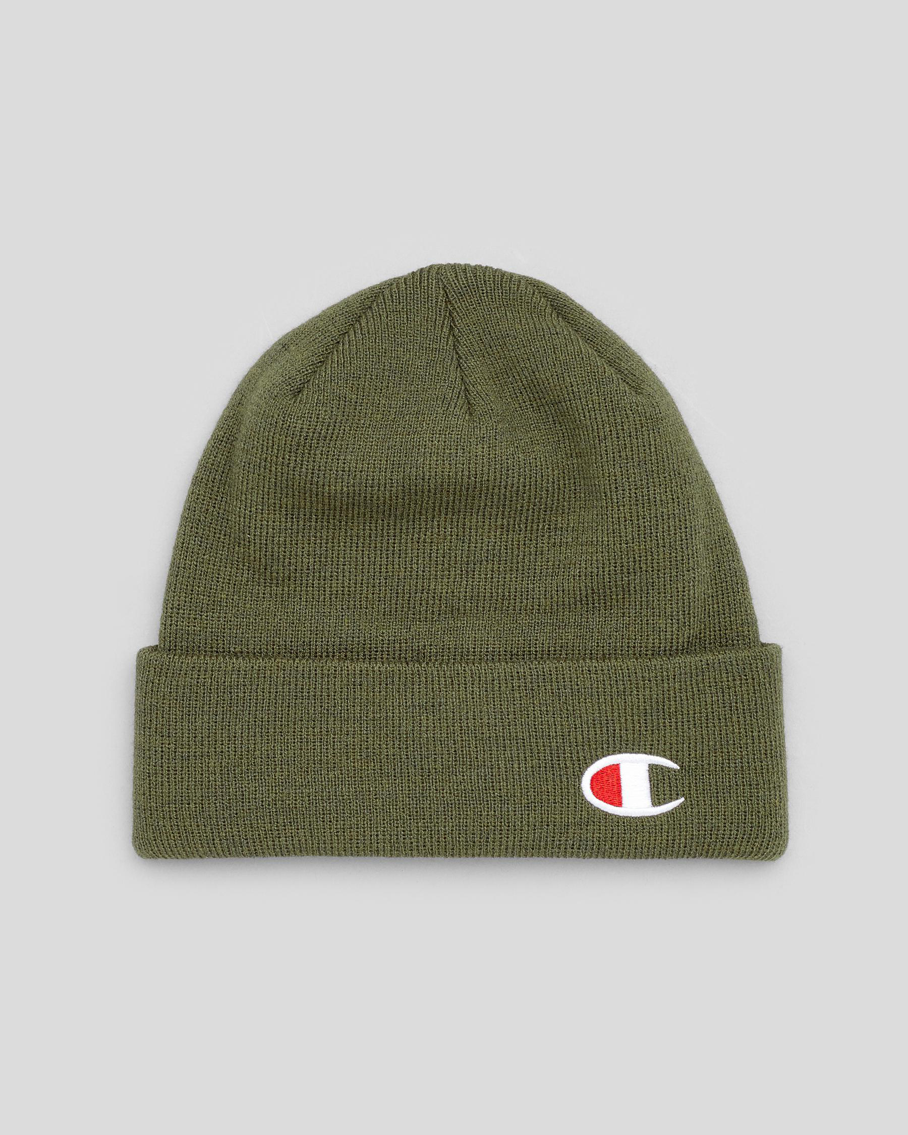 Shop Champion Champion C Logo Beanie In Forest Floor - Fast Shipping ...