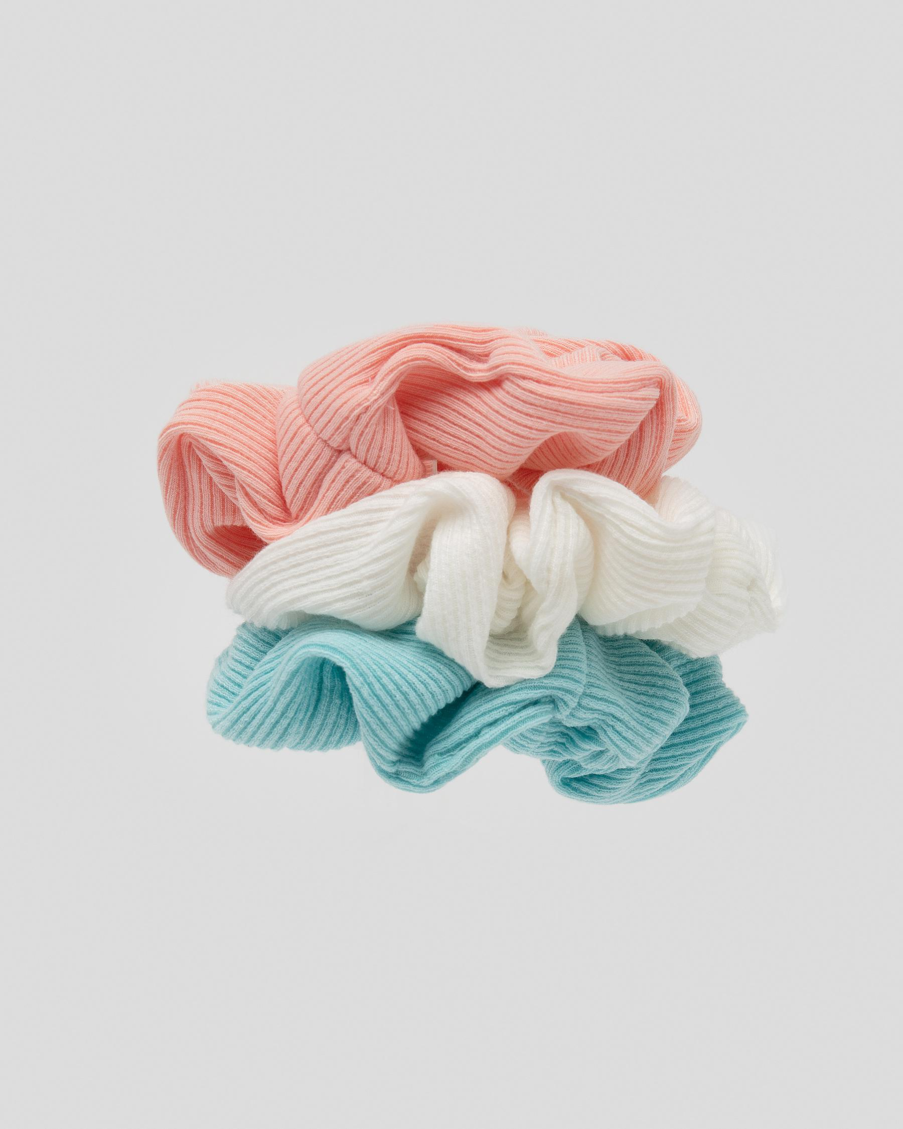 Shop Karyn In LA Melinda Scrunchie Pack In White/pink/blue - Fast ...