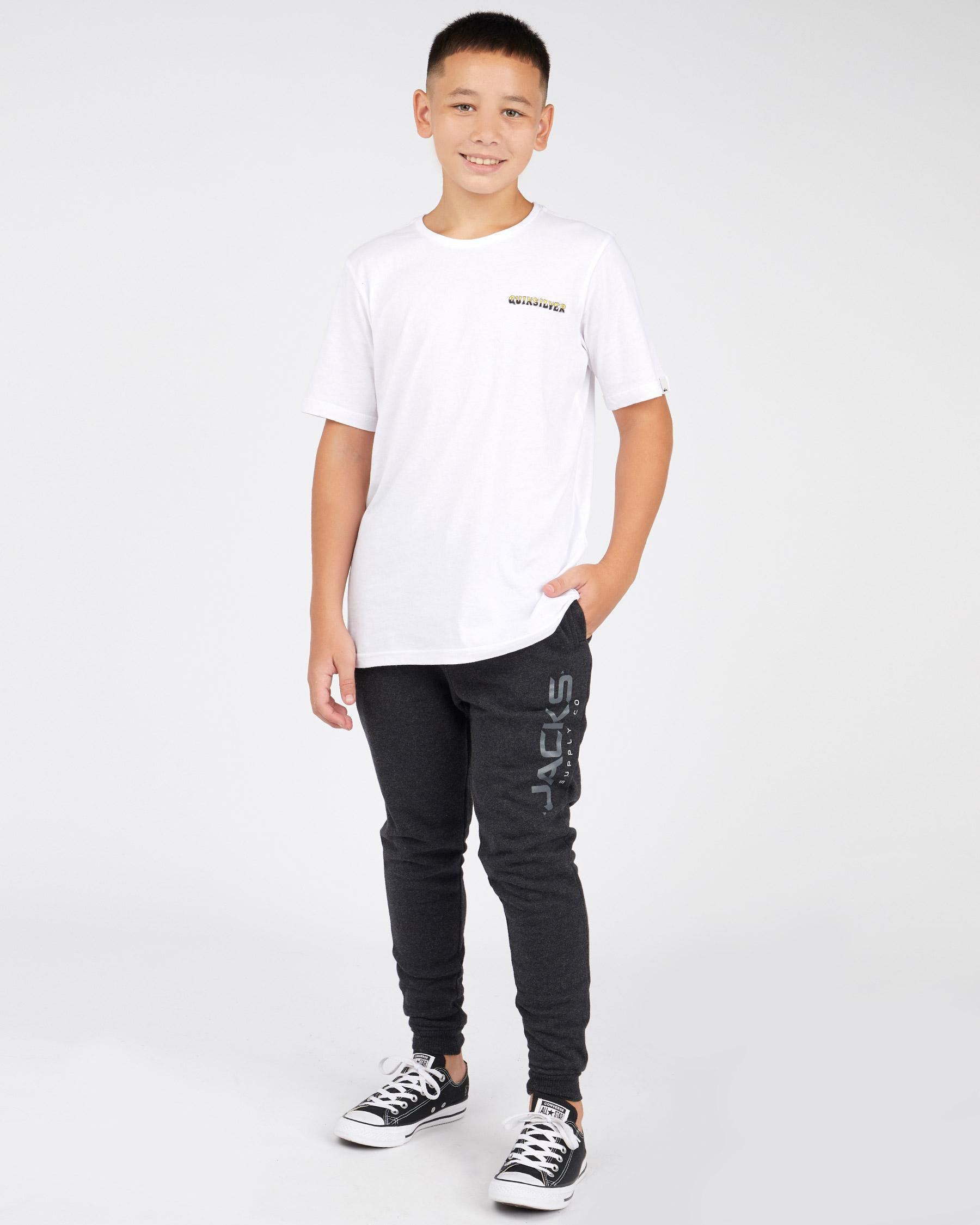 Shop Jacks Boys' Breakout Track Pants In Charcoal Marle - Fast Shipping ...