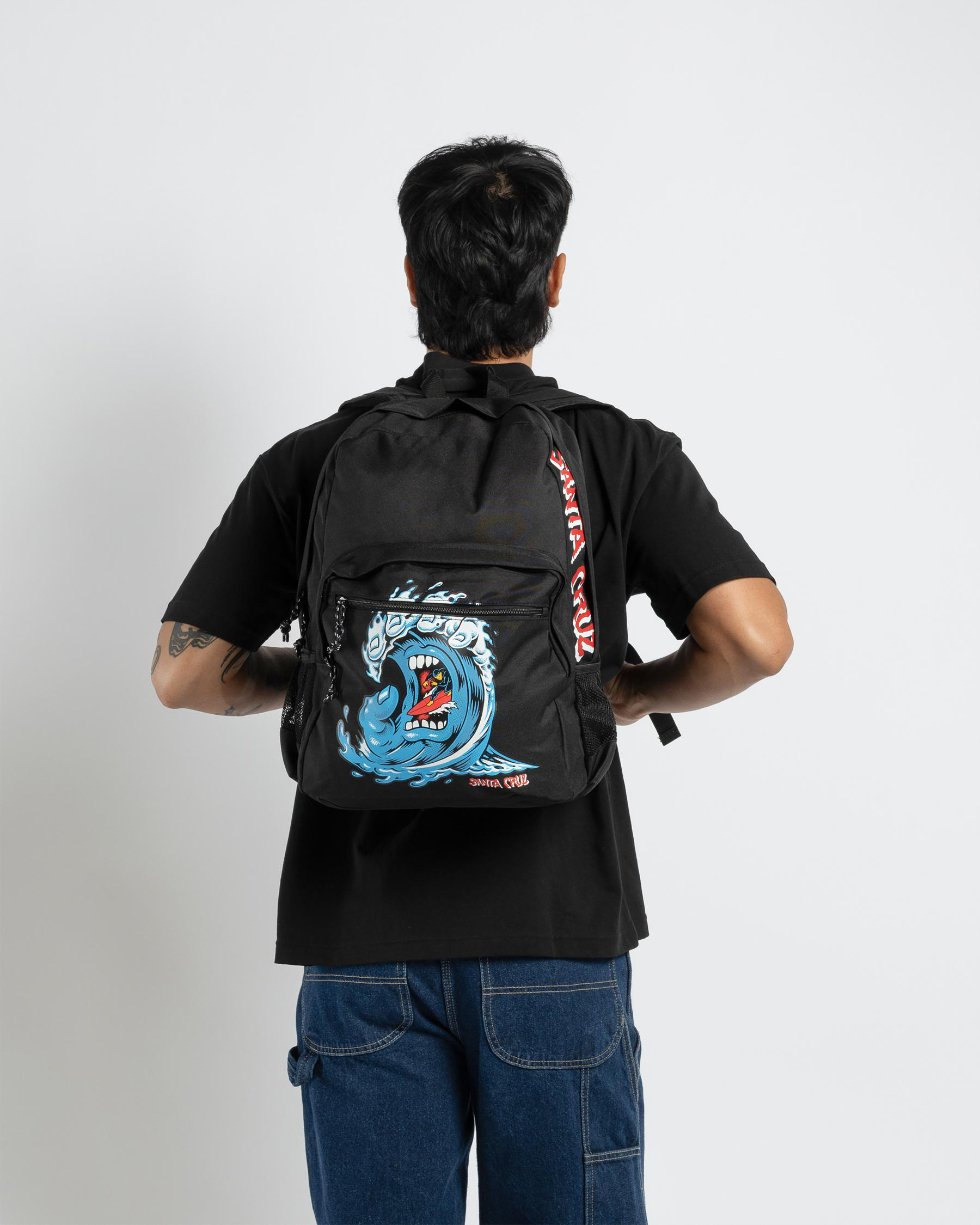 Shop Santa Cruz Screaming Wave Backpack In Black - Fast Shipping & Easy ...