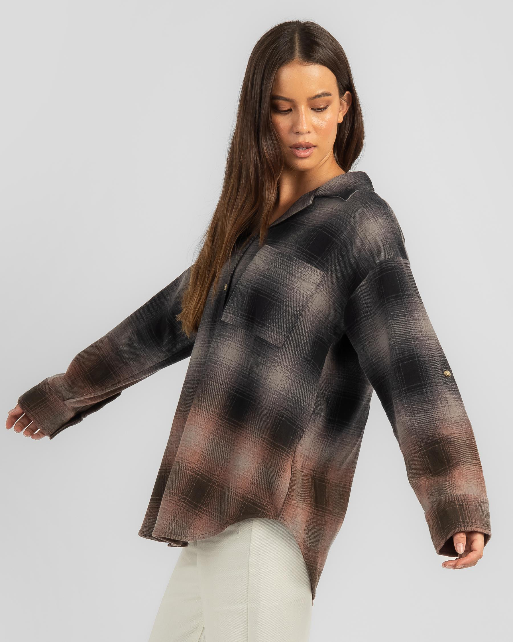 Shop Rip Curl Berkley Flannel In Black - Fast Shipping & Easy Returns ...