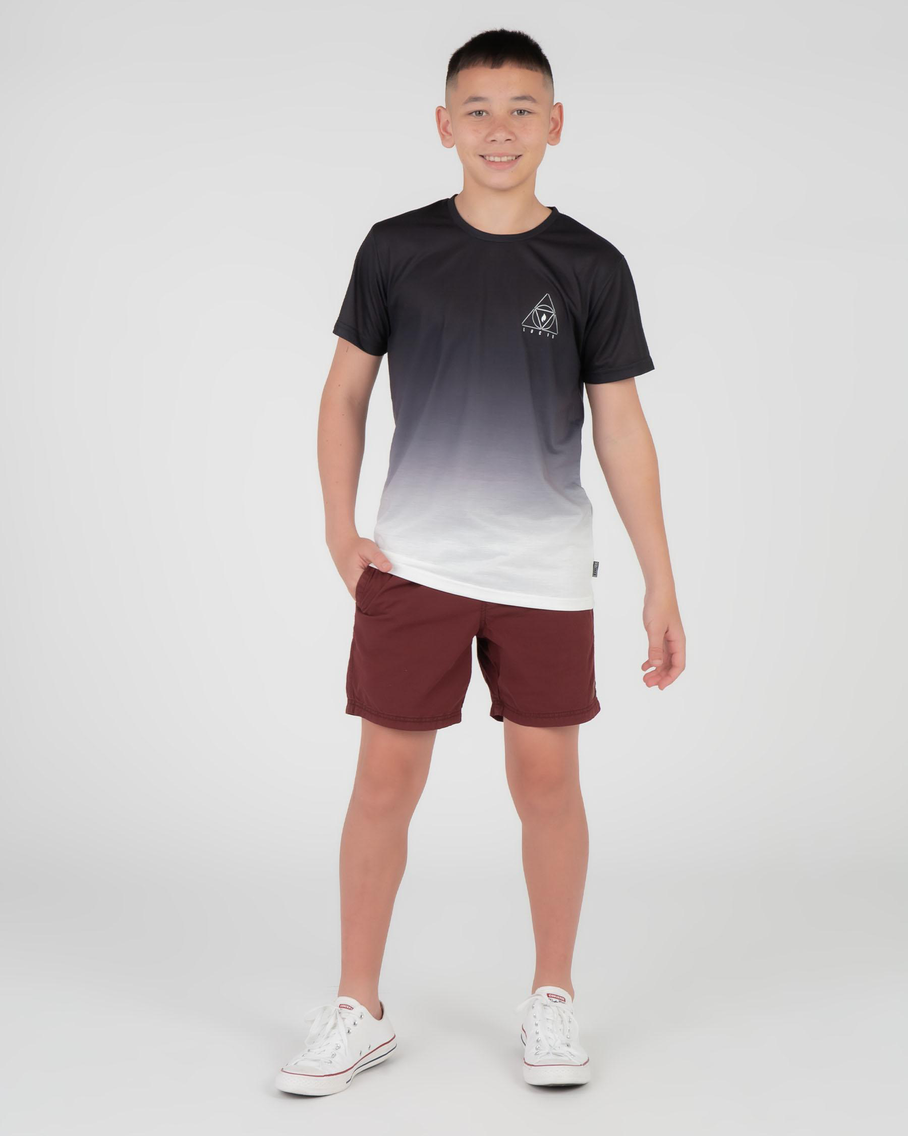 Shop Lucid Boys' Intense T-Shirt In Black Fade - Fast Shipping & Easy ...