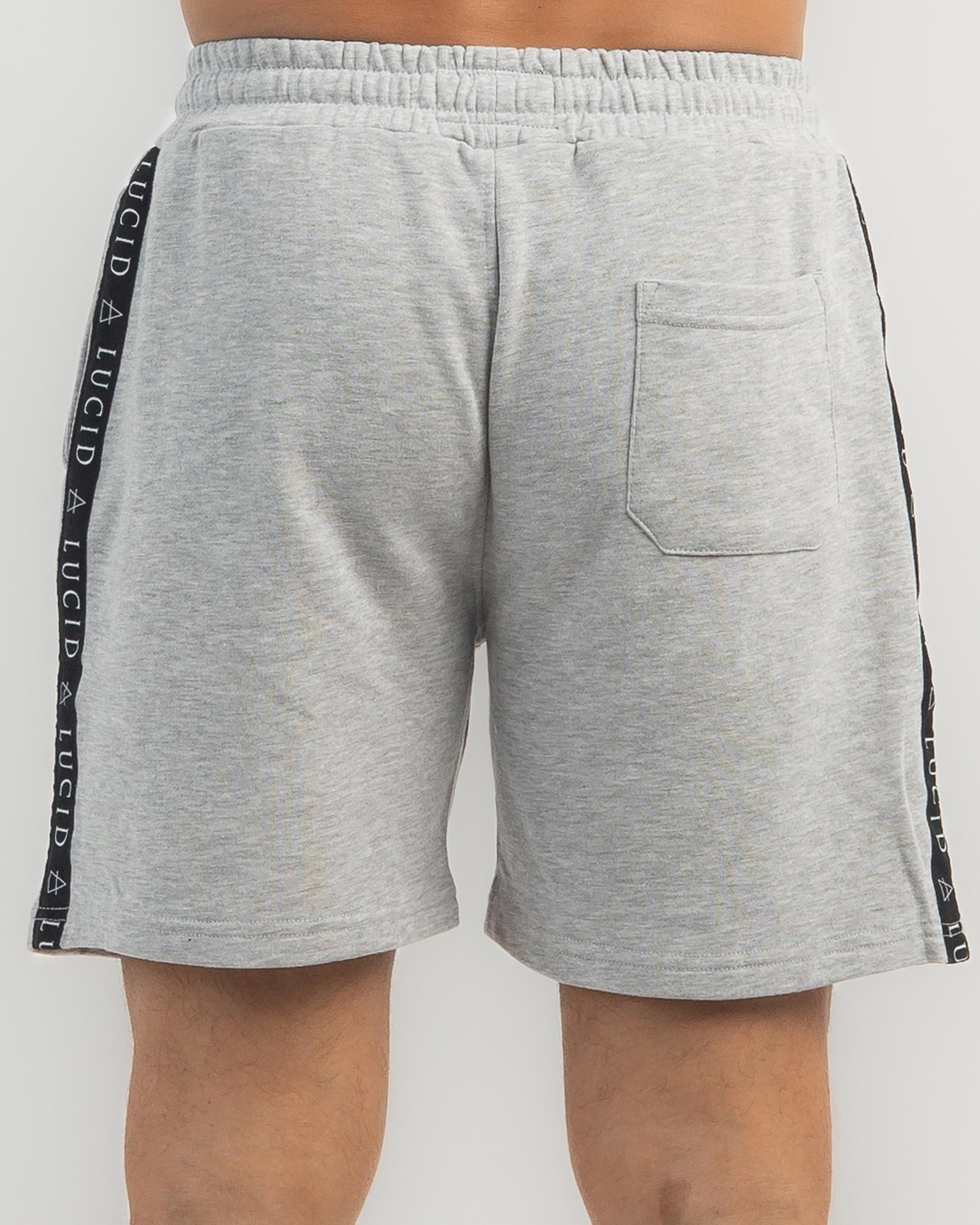 Shop Lucid Onset House Shorts In Light Grey Marle - Fast Shipping ...