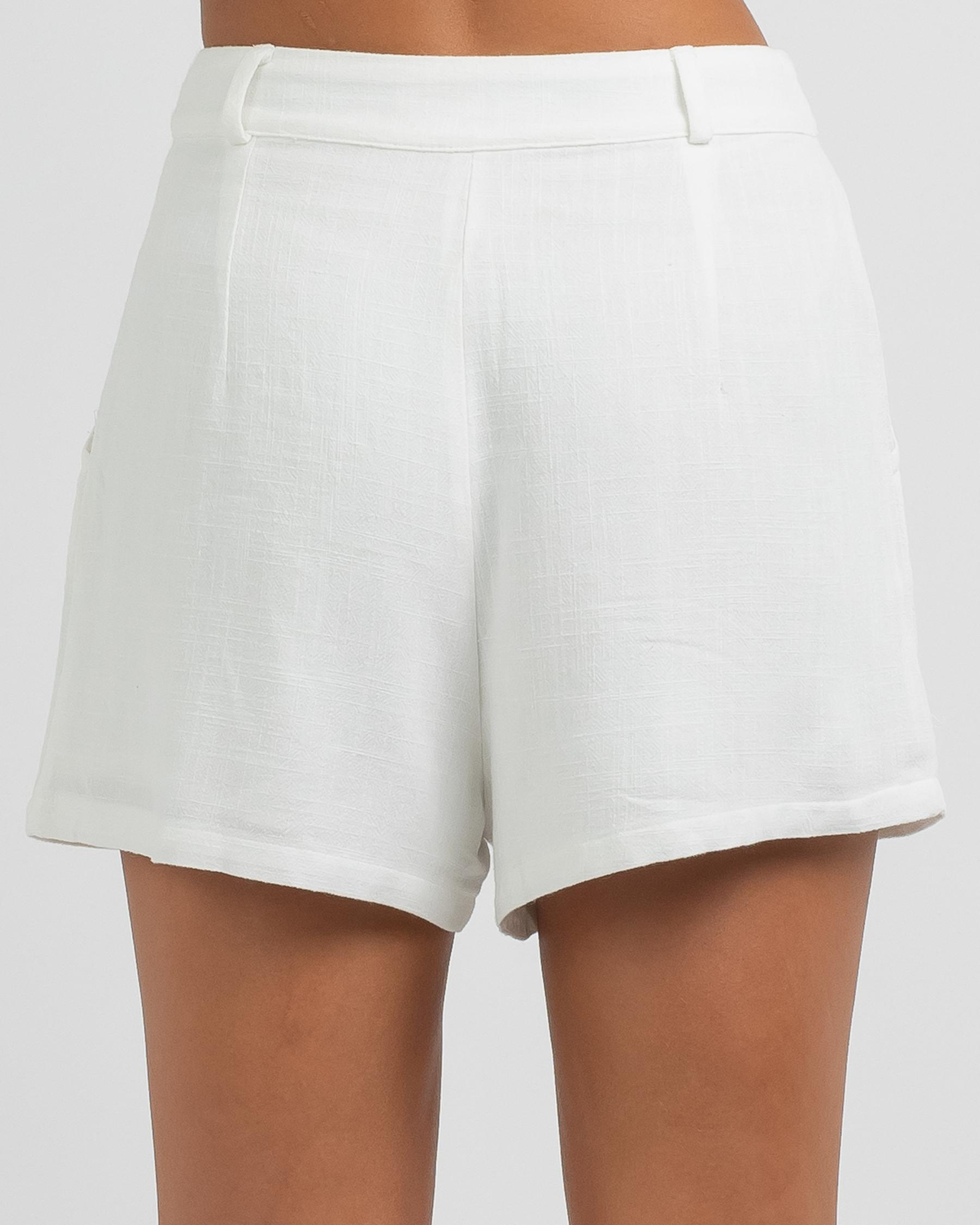 Shop House Of Sienna Bloom Shorts In White - Fast Shipping & Easy ...