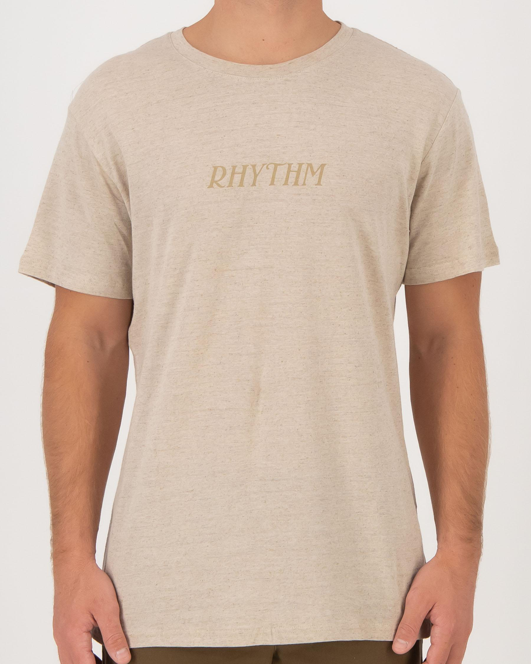 Shop Rhythm Essential Logo T-Shirt In Bone - Fast Shipping & Easy ...