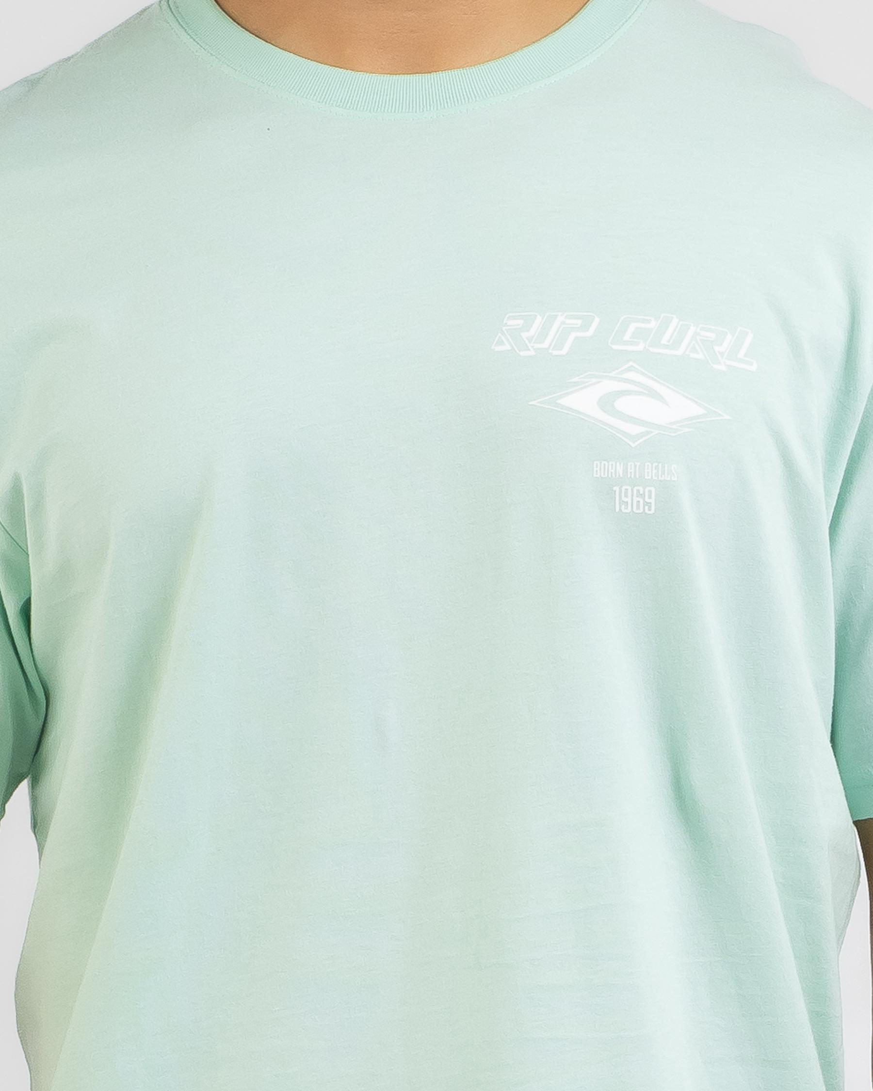 Shop Rip Curl Fade Out Icon T-Shirt In Mint - Fast Shipping & Easy ...