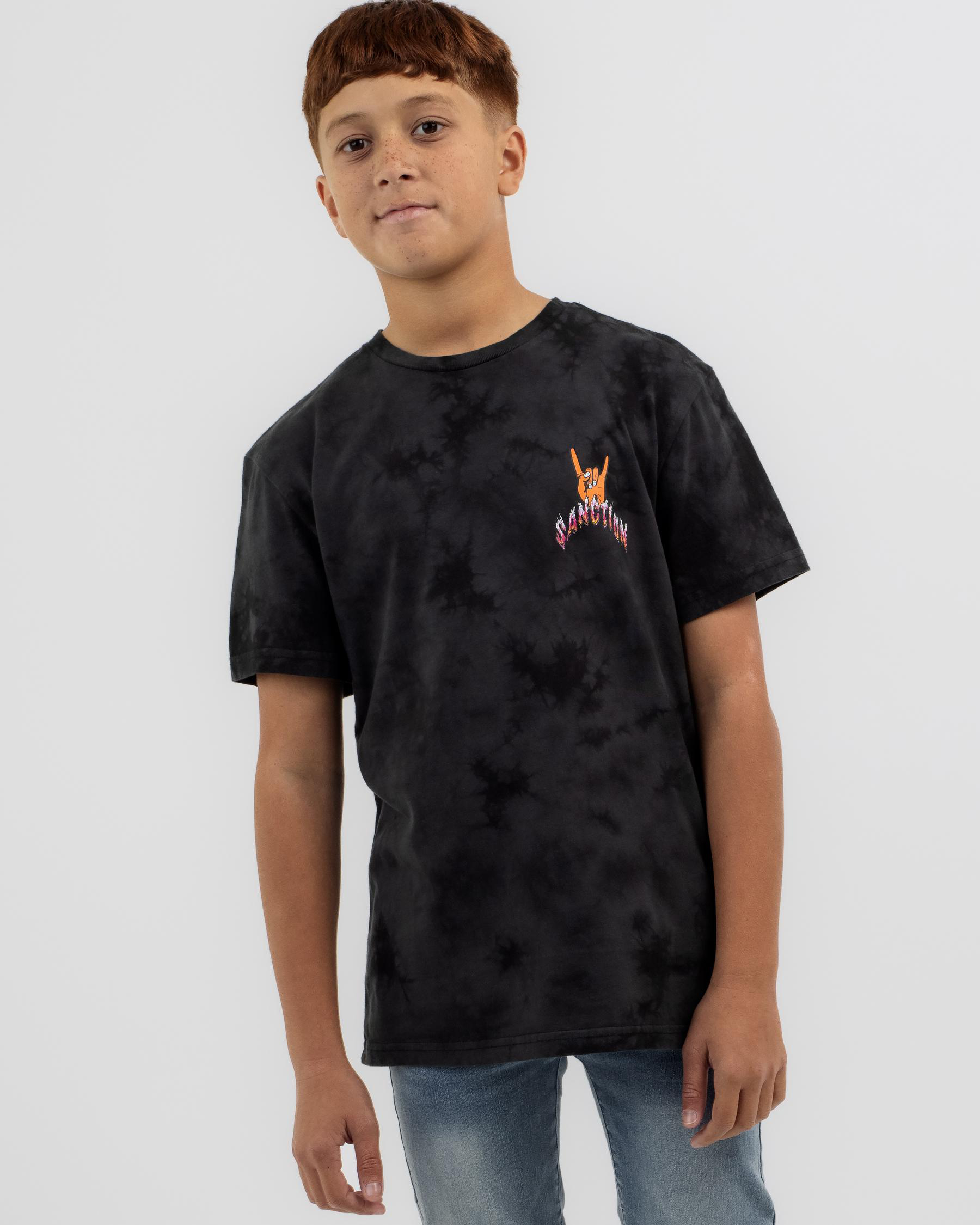 Shop Sanction Boys' Splash T-Shirt In Black Mottle - Fast Shipping ...