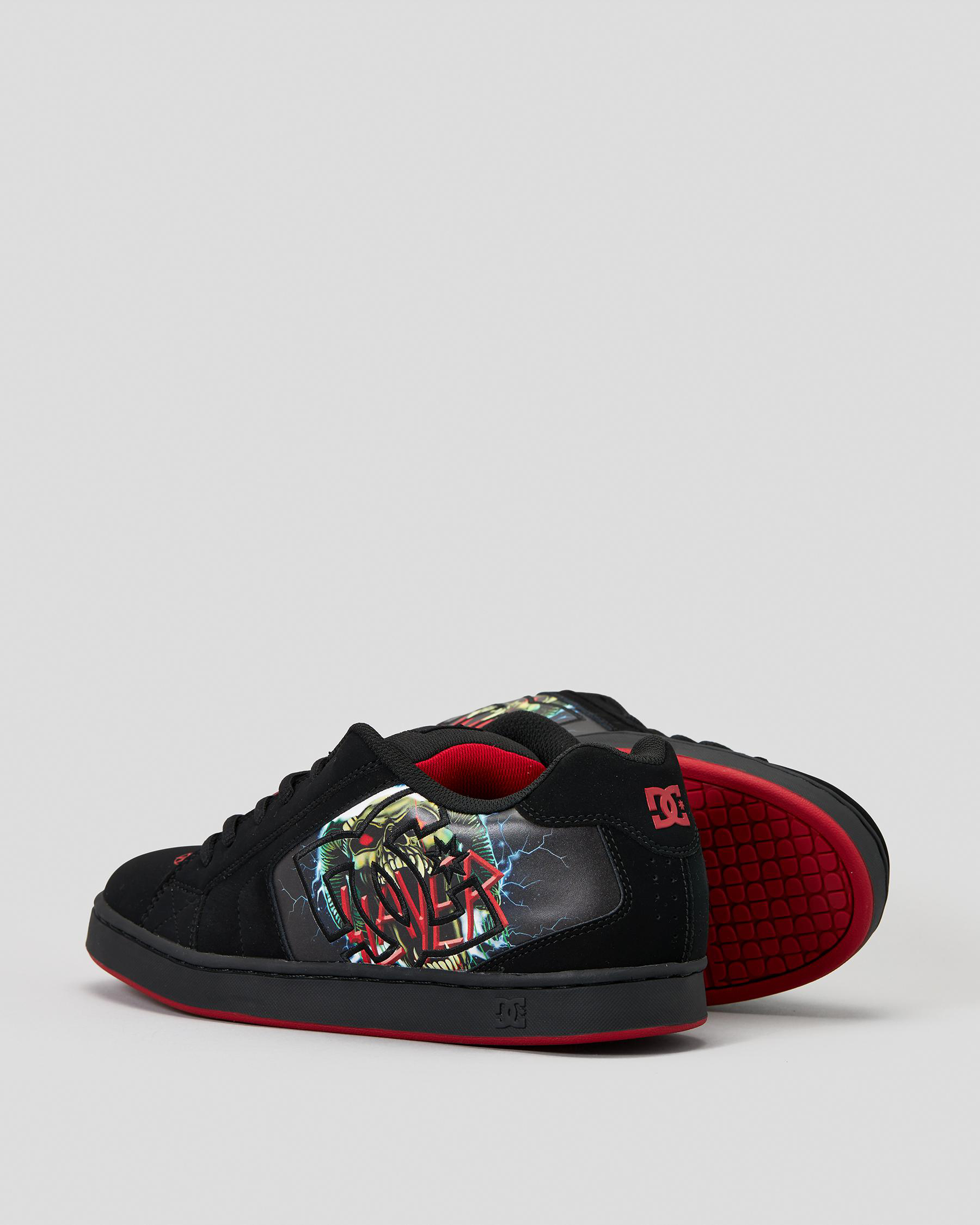 Shop DC Shoes Slayer Net Shoes In Black/red - Fast Shipping & Easy ...