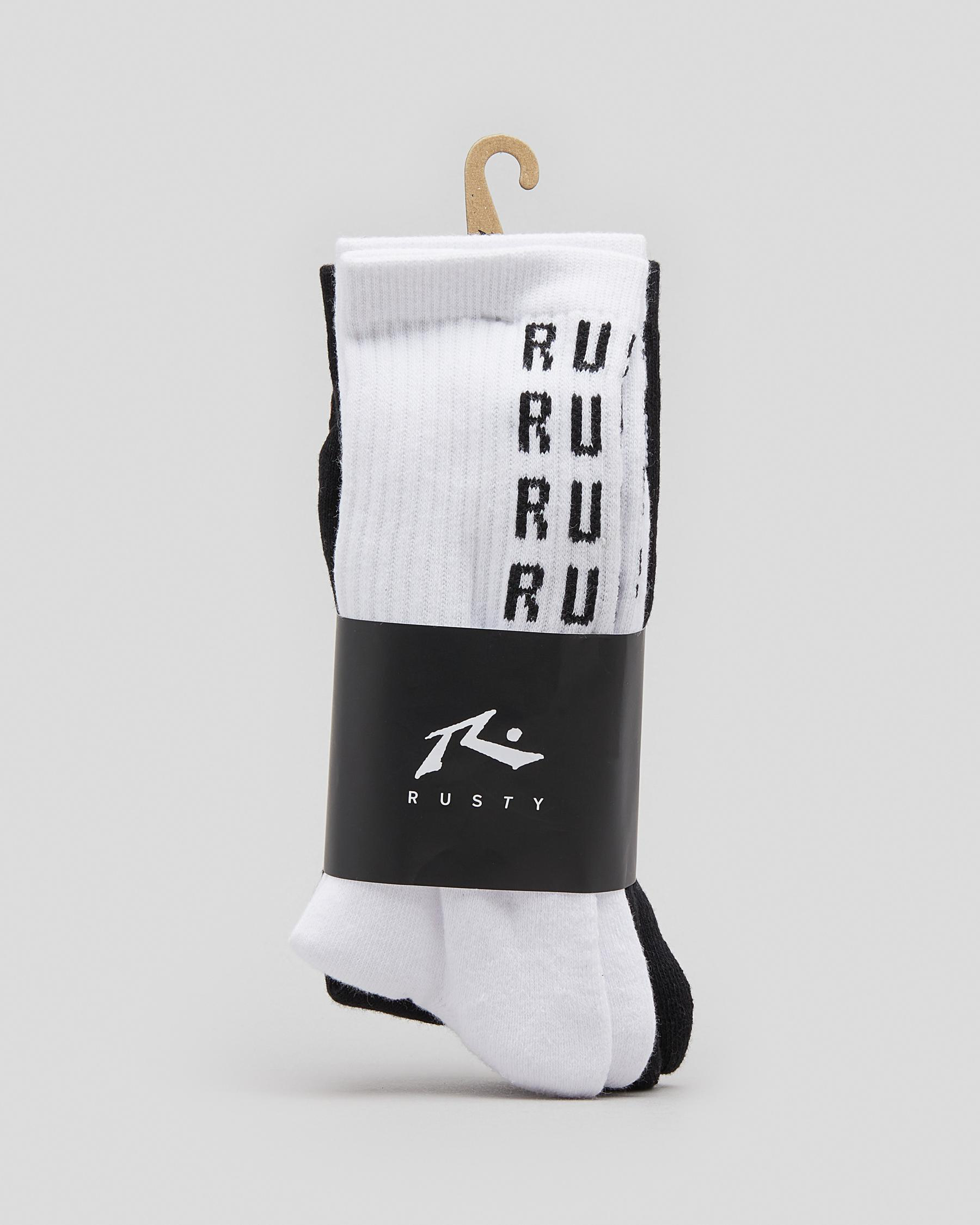 Rusty Wild Mid Calf Socks 3 Pack In Multi 1 - FREE* Shipping & Easy ...