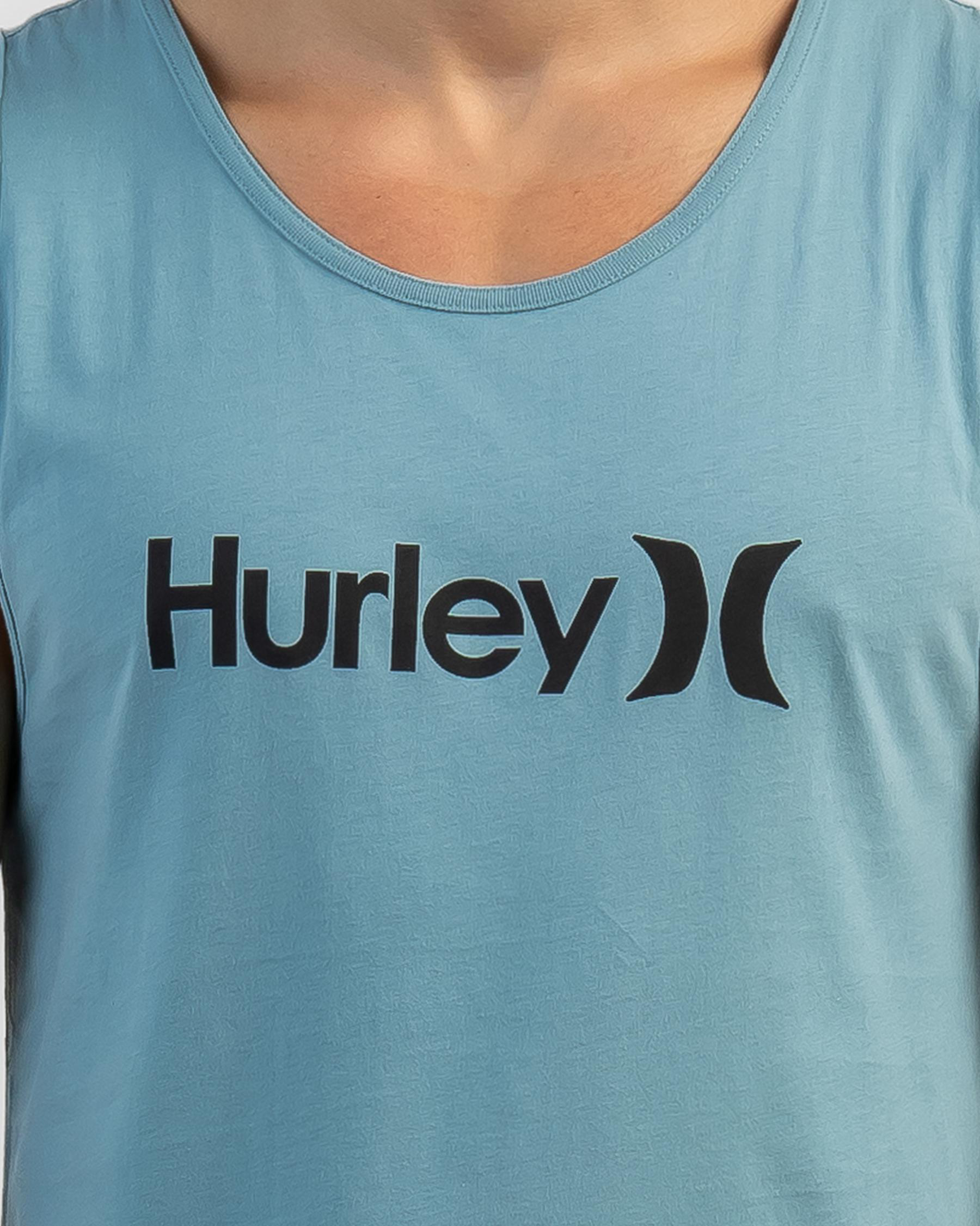 Shop Hurley Wash One and Only Solid Tank In Seafoam - Fast Shipping ...