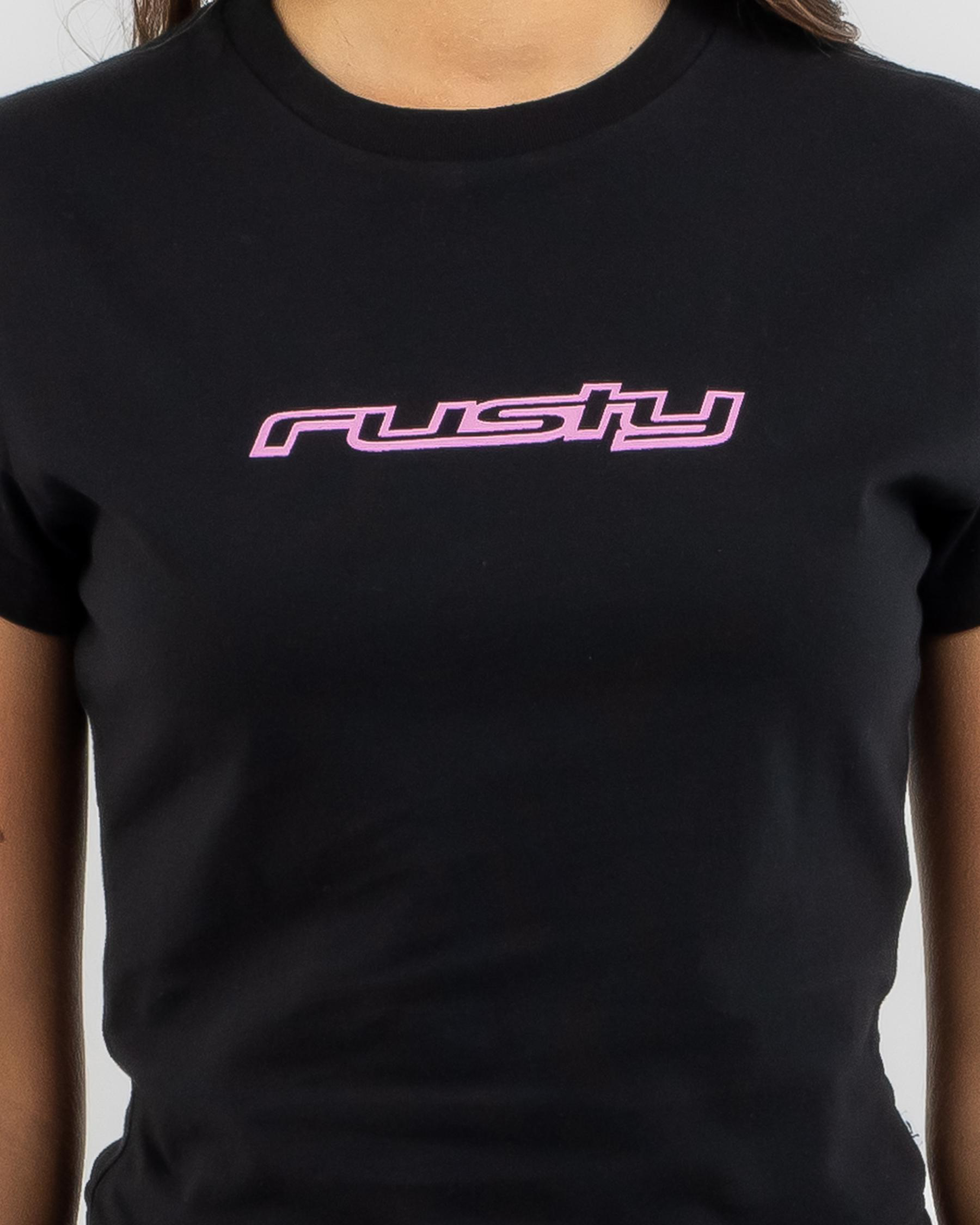 Shop Rusty Rider Baby Tee In Black - Fast Shipping & Easy Returns ...