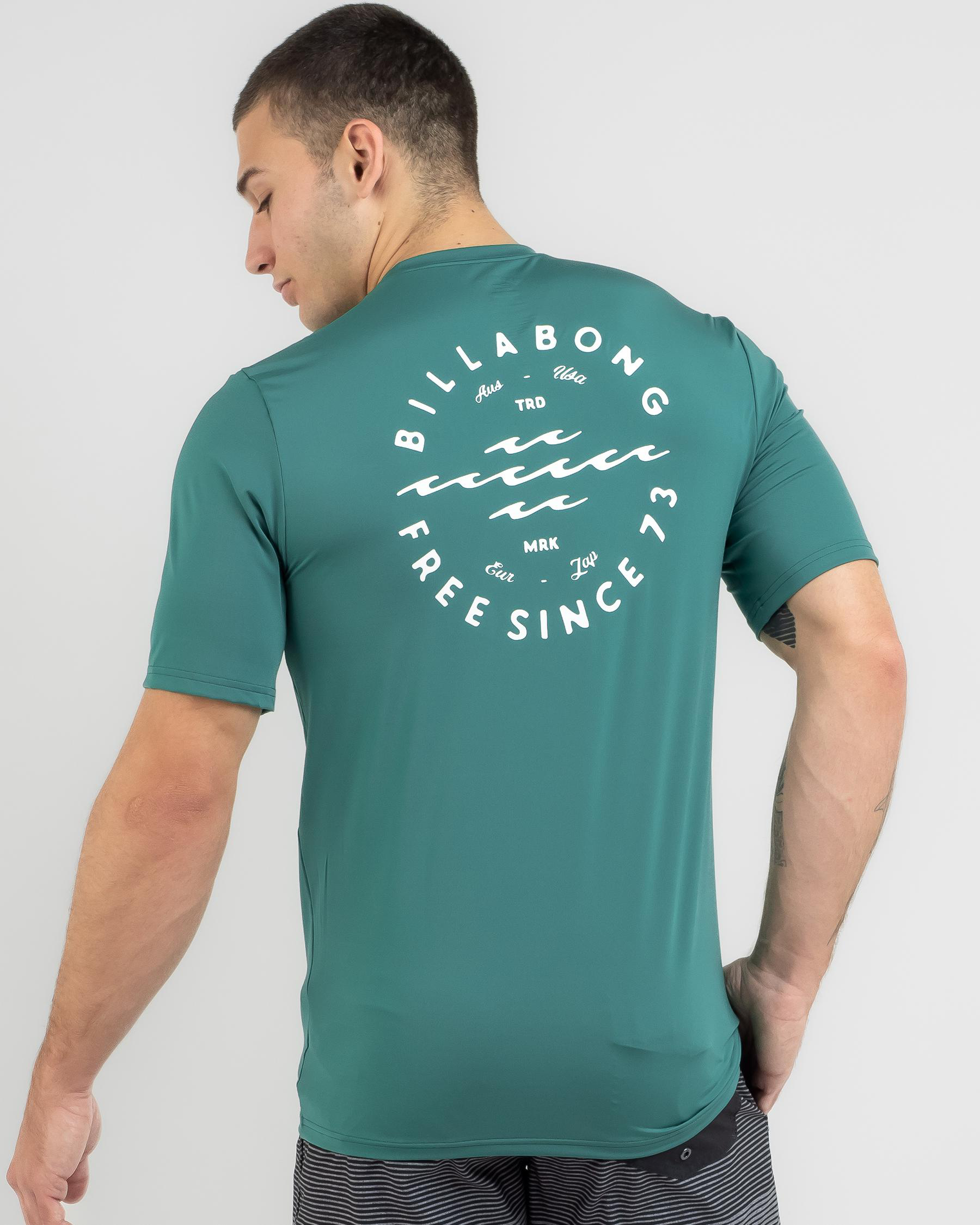 Shop Billabong Big Wave Daz Rash Vest In Pacific - Fast Shipping & Easy ...