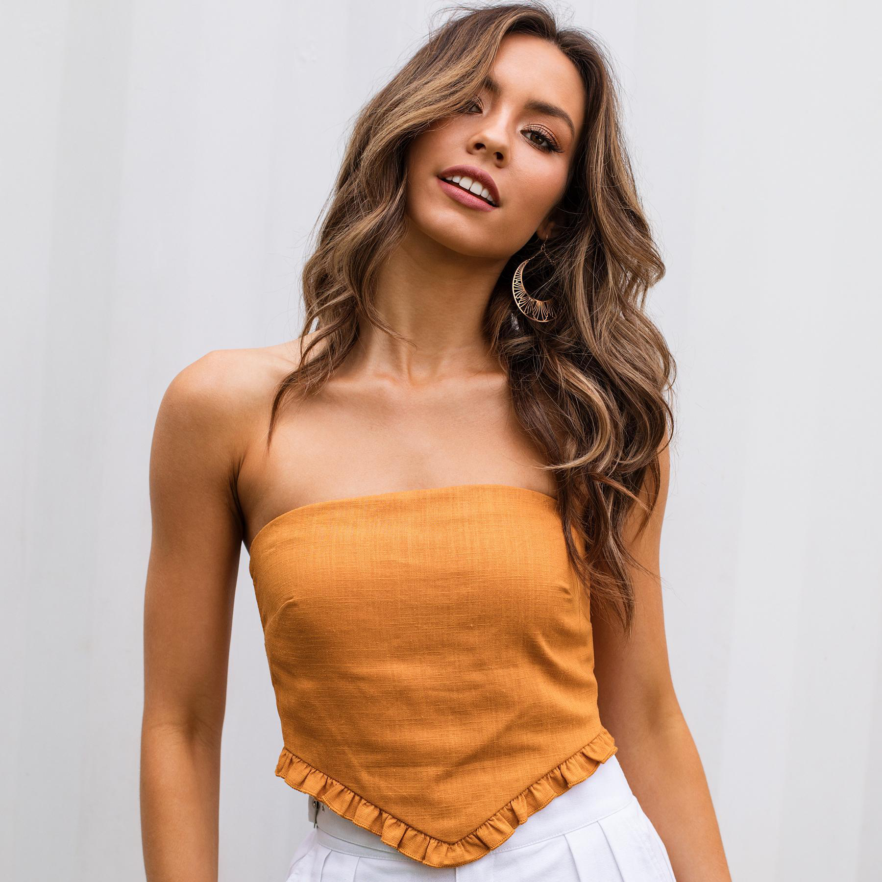 Shop Mooloola Firefly Tube Top In Dirty Mango - Fast Shipping & Easy ...