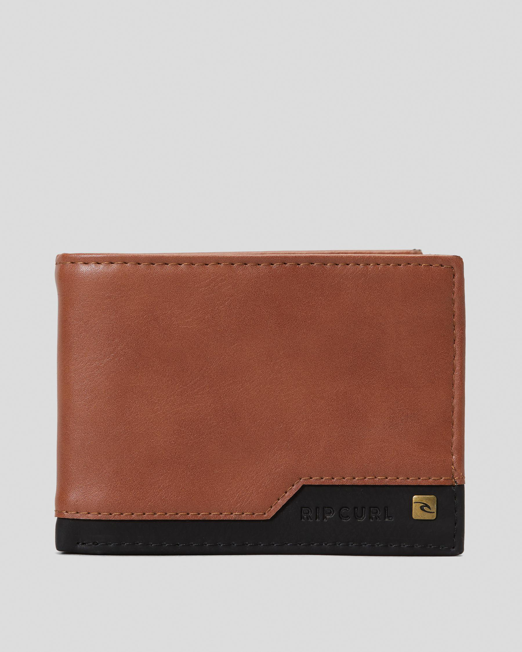Shop Rip Curl Ridge PU All Day Wallet In Tan/black - Fast Shipping ...