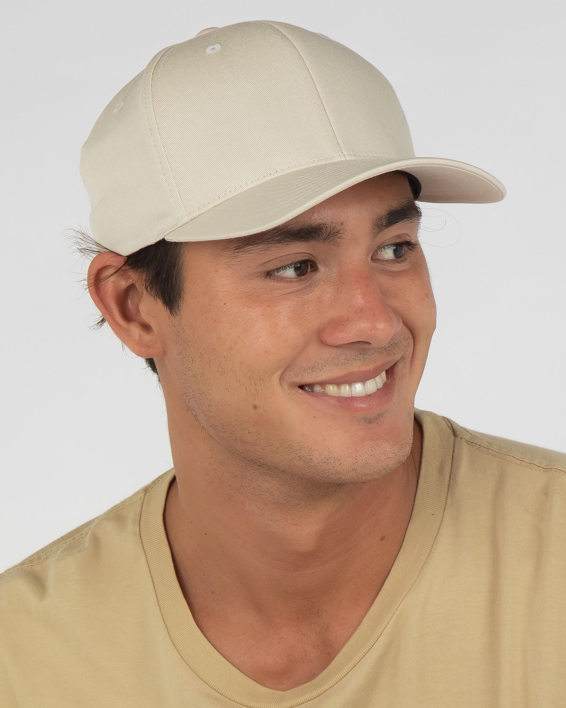 Shop Flexfit Basic Flexfit Cap In Light Stone - Fast Shipping & Easy ...