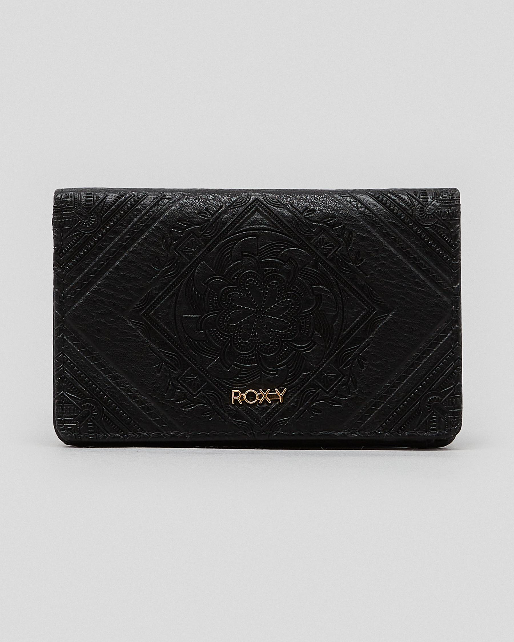 Shop Roxy Crazy Wave Wallet In Anthracite - Fast Shipping & Easy ...