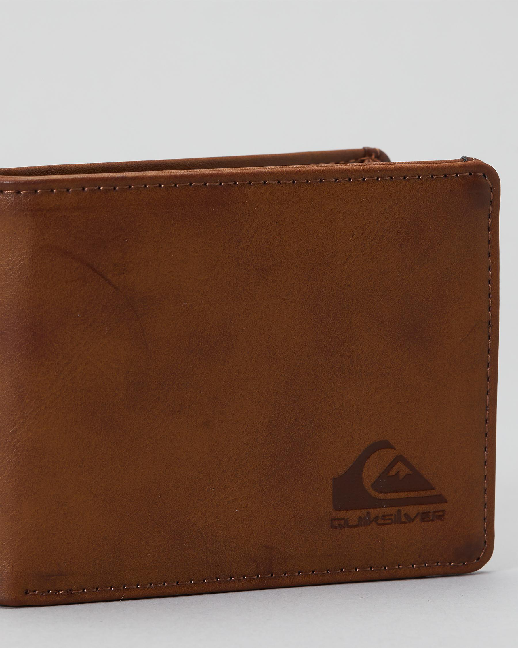 Shop Quiksilver Slim Rays Wallet In Chocolate Brown - Fast Shipping ...