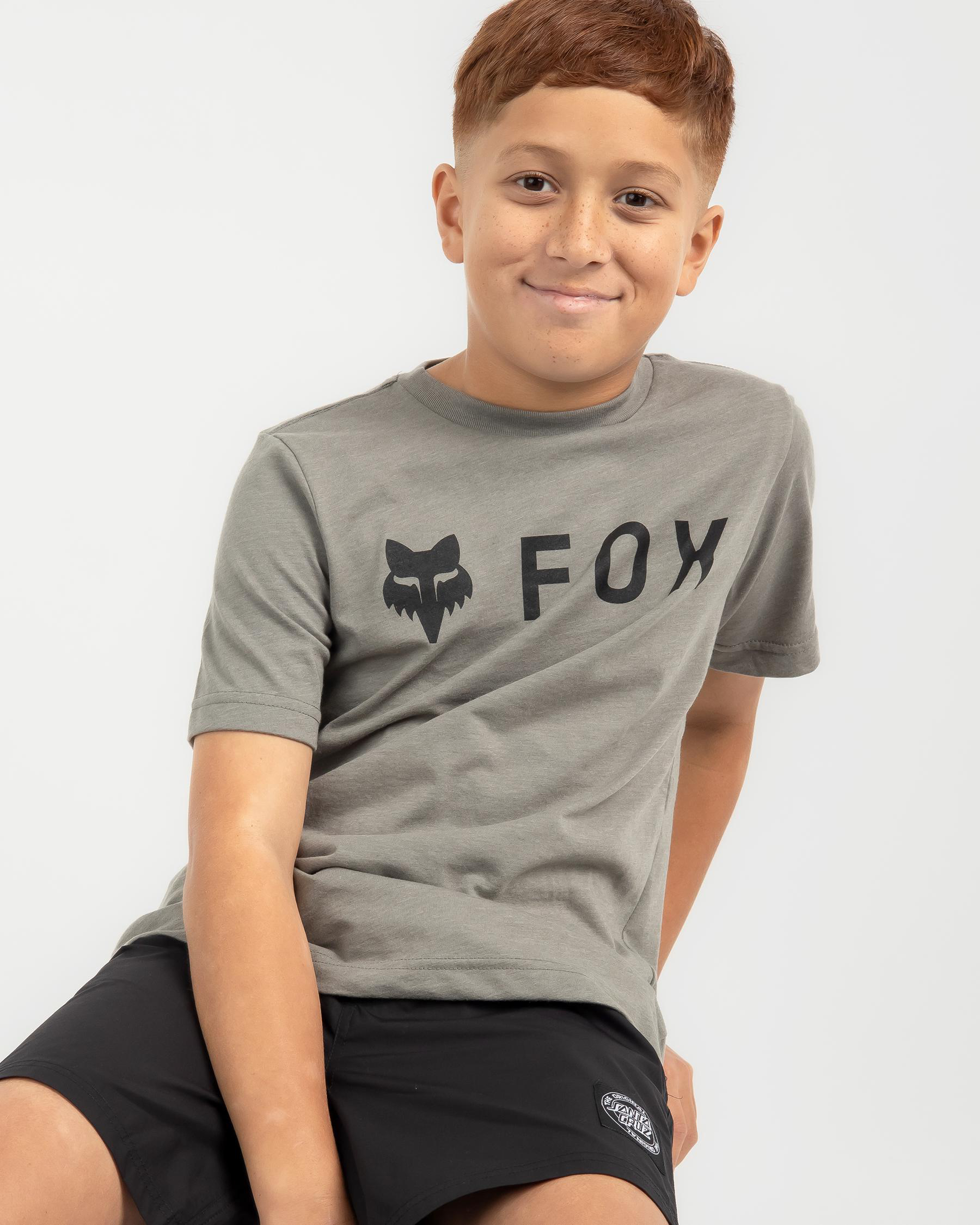 Shop Fox Boys' Absolute T-Shirt In Heather Graphite - Fast Shipping ...