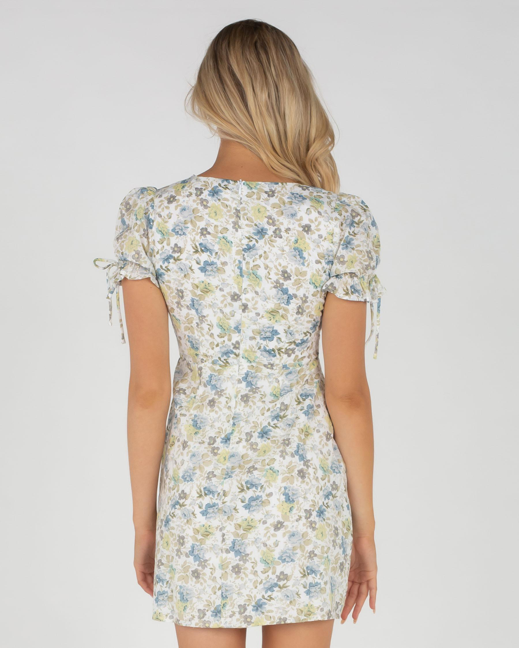 Shop Mooloola Beverly Dress In Blue Floral - Fast Shipping & Easy ...
