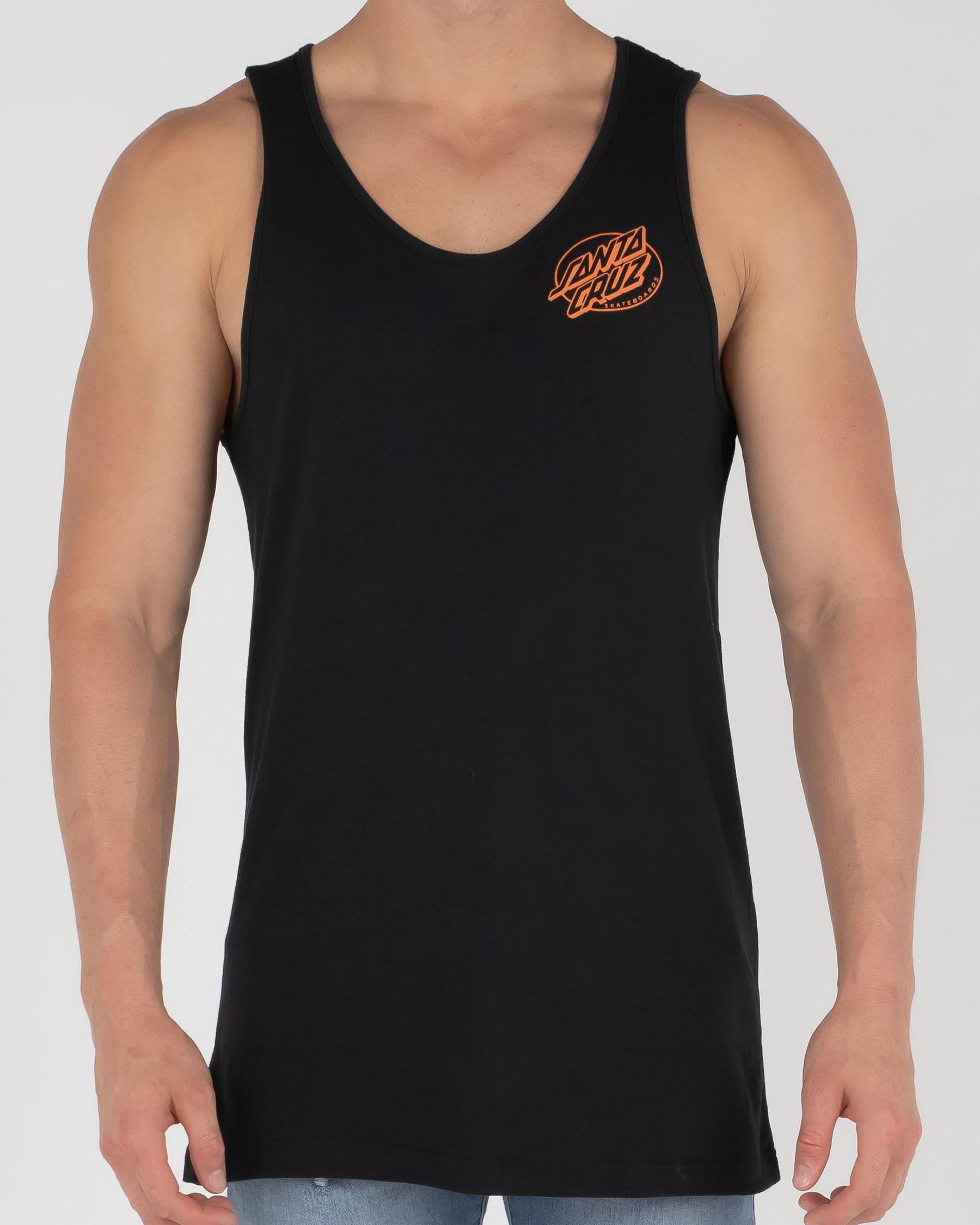 Shop Santa Cruz Oval Dot Singlet In Black - Fast Shipping & Easy ...