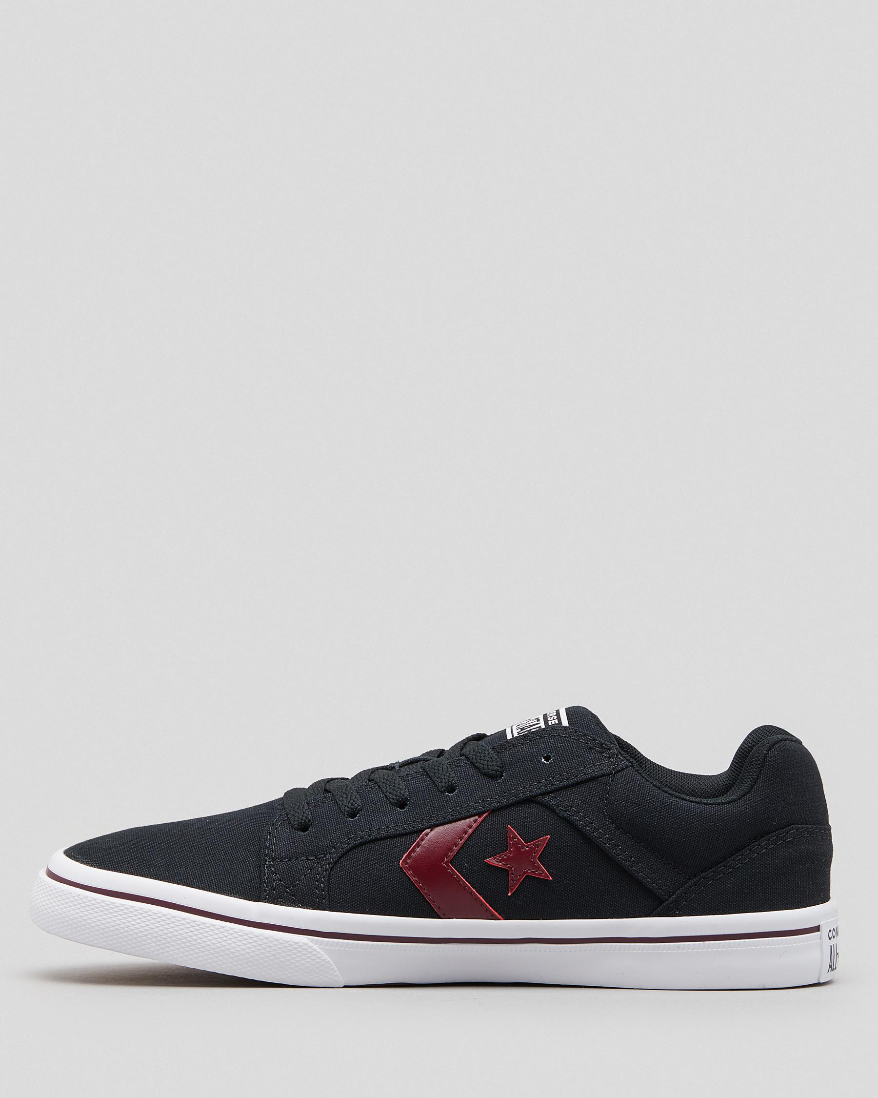 Shop Converse Distrito Shoes In Black/deep Bordeaux/white - Fast ...