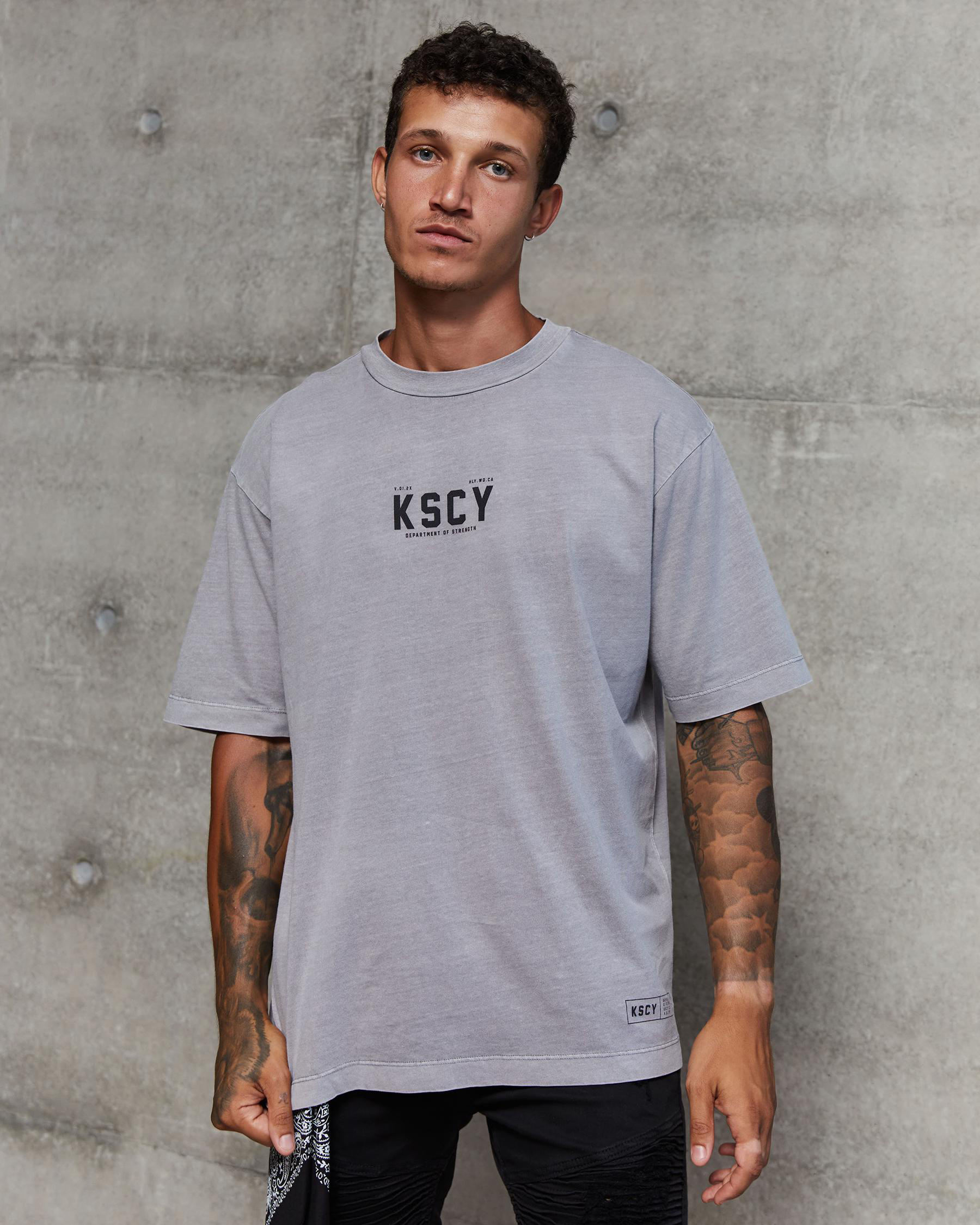 Shop Kiss Chacey Recognised Oversized T-Shirt In Pigment Silver Sconce ...