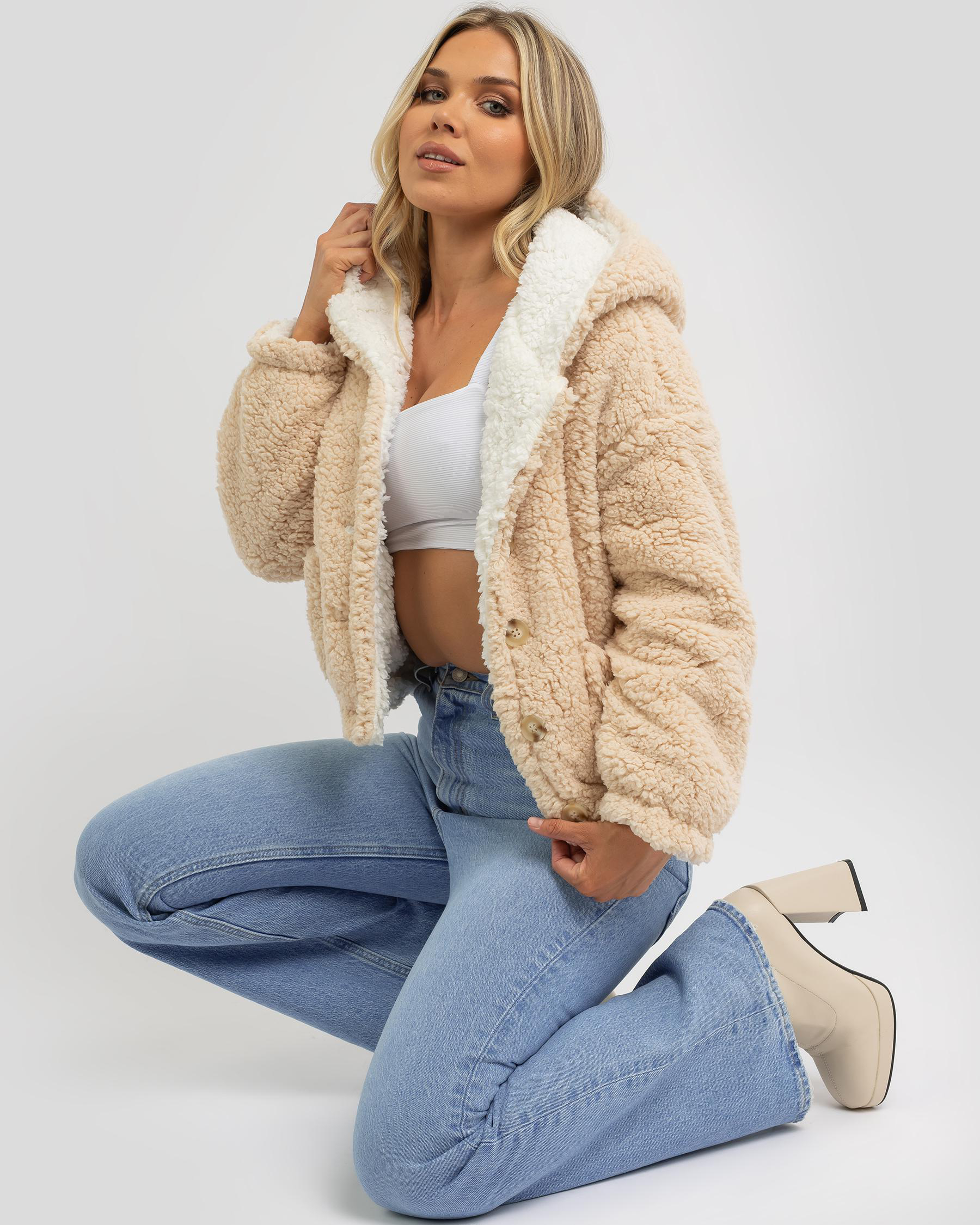 Shop Mooloola Make a wish Jacket In Camel - Fast Shipping & Easy ...
