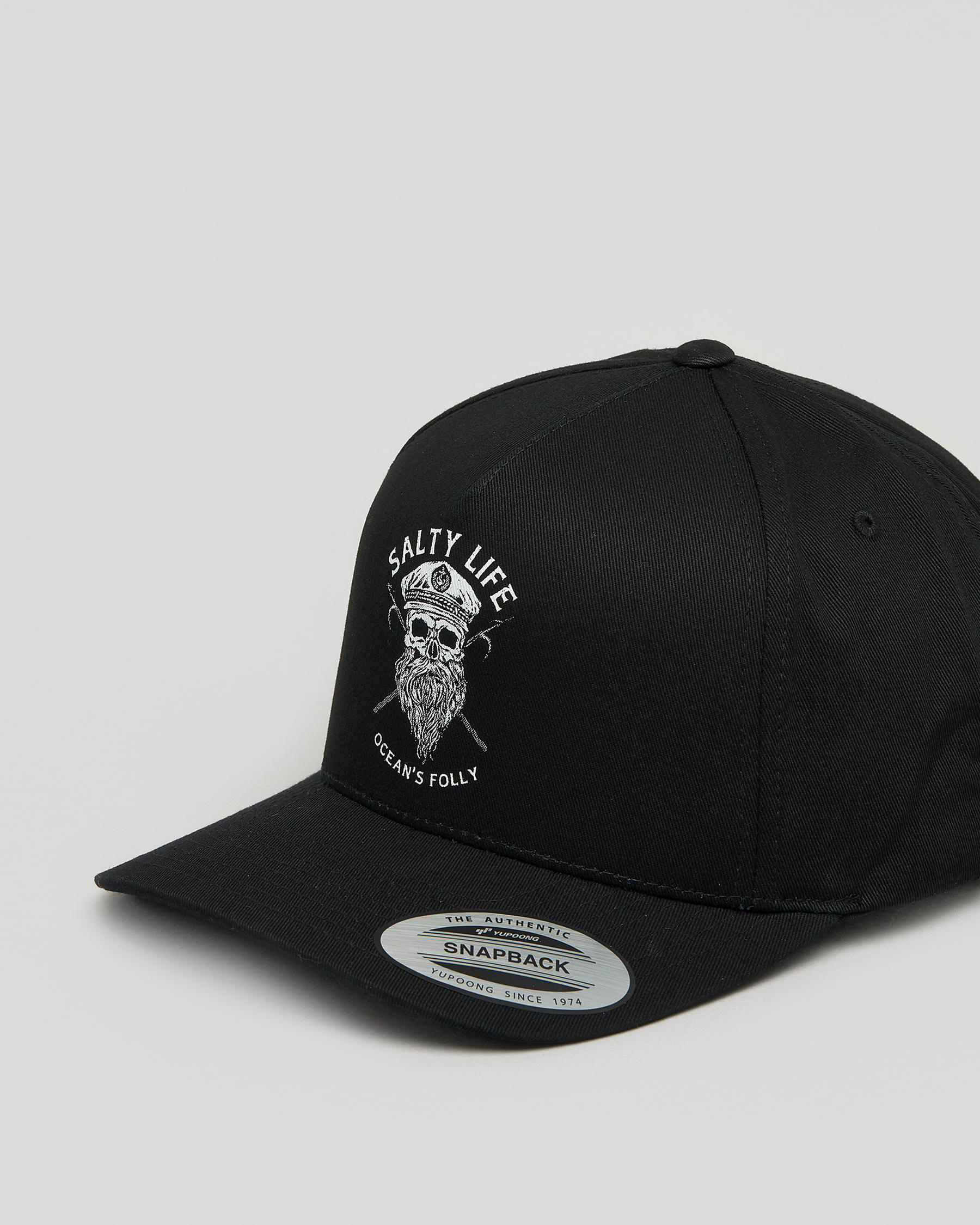 Shop Salty Life Marauder Snapback Cap In Black - Fast Shipping & Easy ...