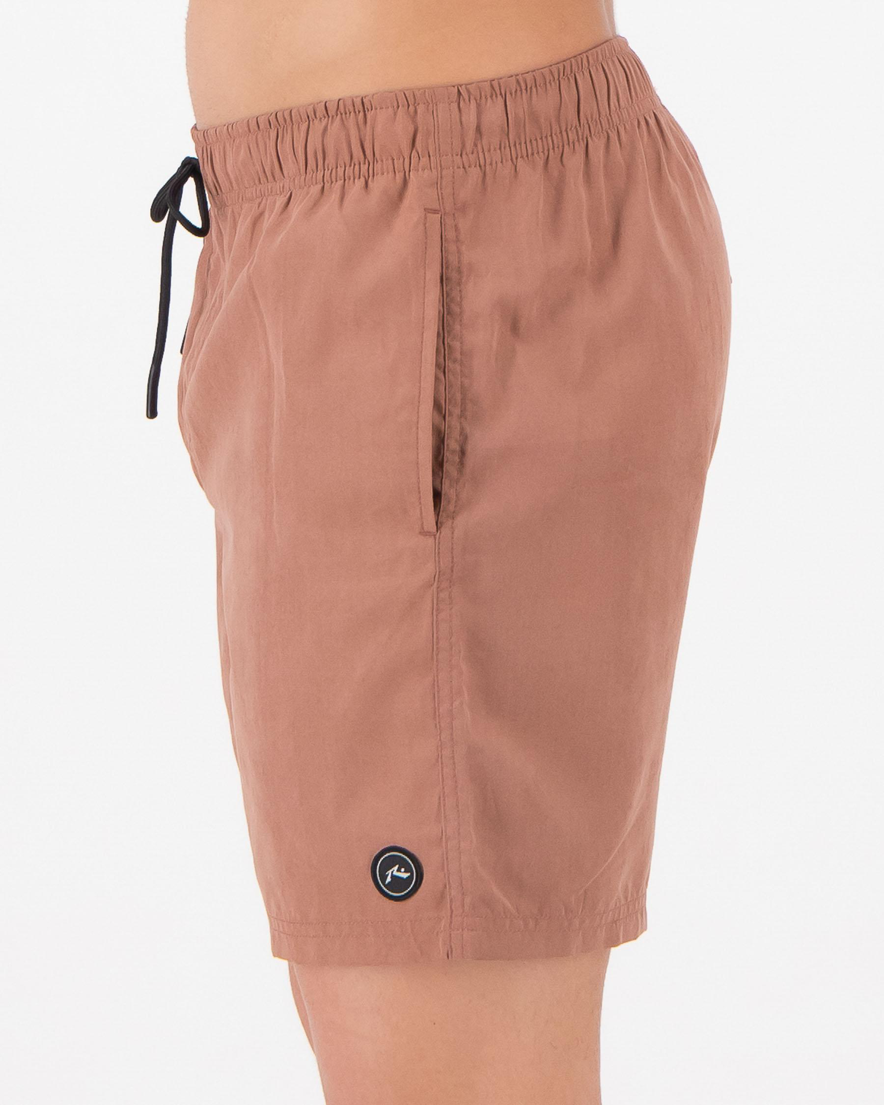 Shop Rusty Dynamic Elastic Waist Shorts In Bark - Fast Shipping & Easy ...