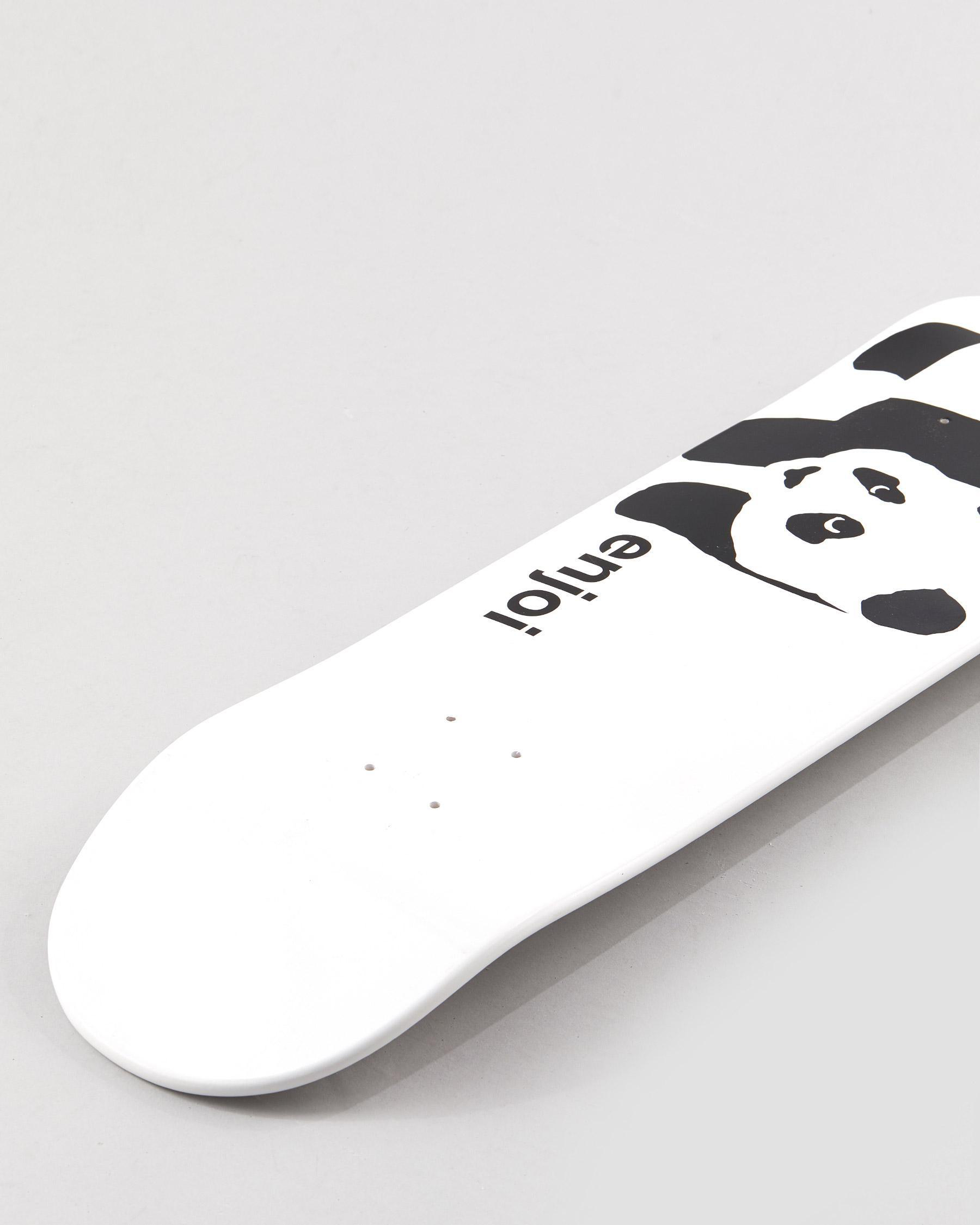 Shop Enjoi Whitey Panda 8.375" Skateboard Deck In White - Fast Shipping ...