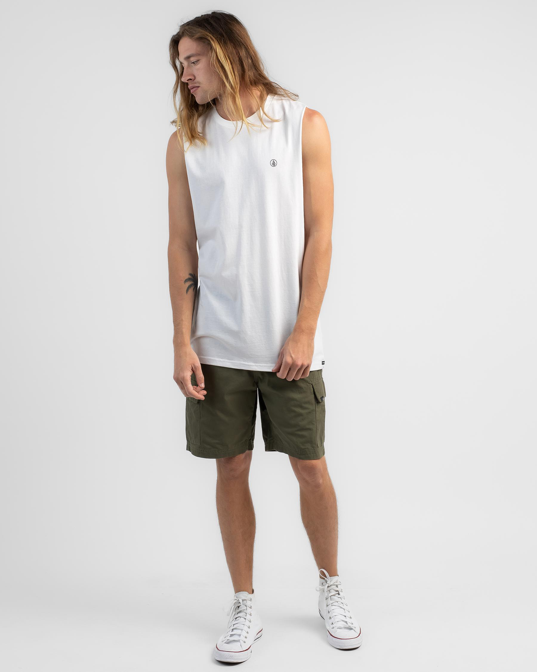Shop Volcom Solid Muscle Tank In White - Fast Shipping & Easy Returns ...