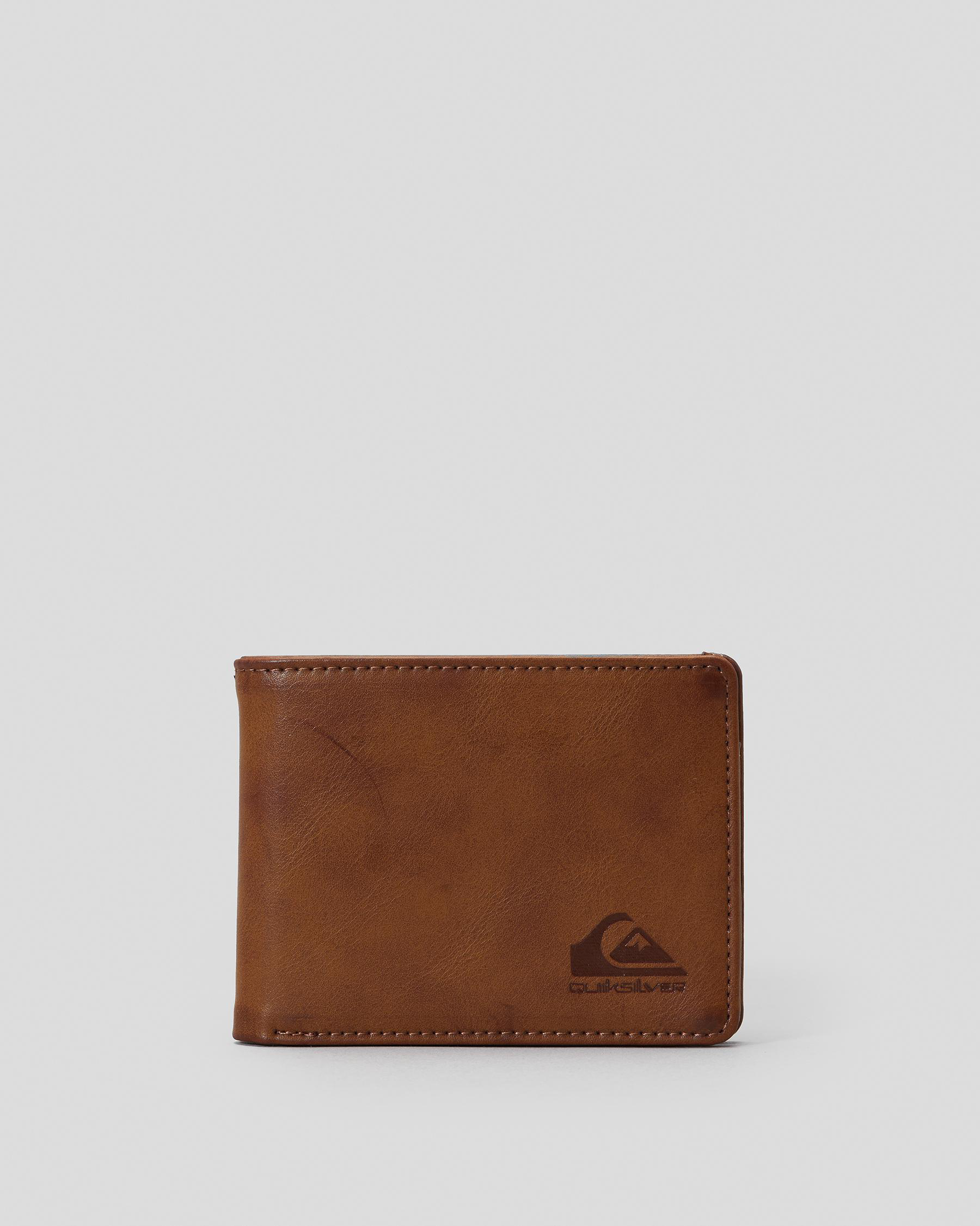 Shop Quiksilver Slim Rays Wallet In Chocolate Brown - Fast Shipping ...