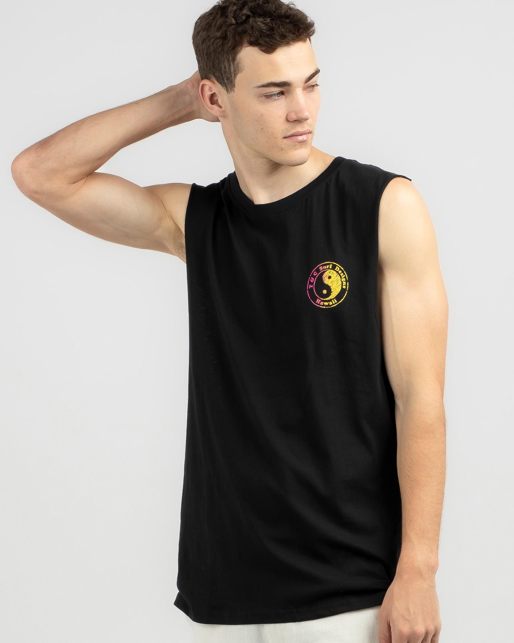 Shop Town & Country Surf Designs Monochrome Muscle Tank In Black ...