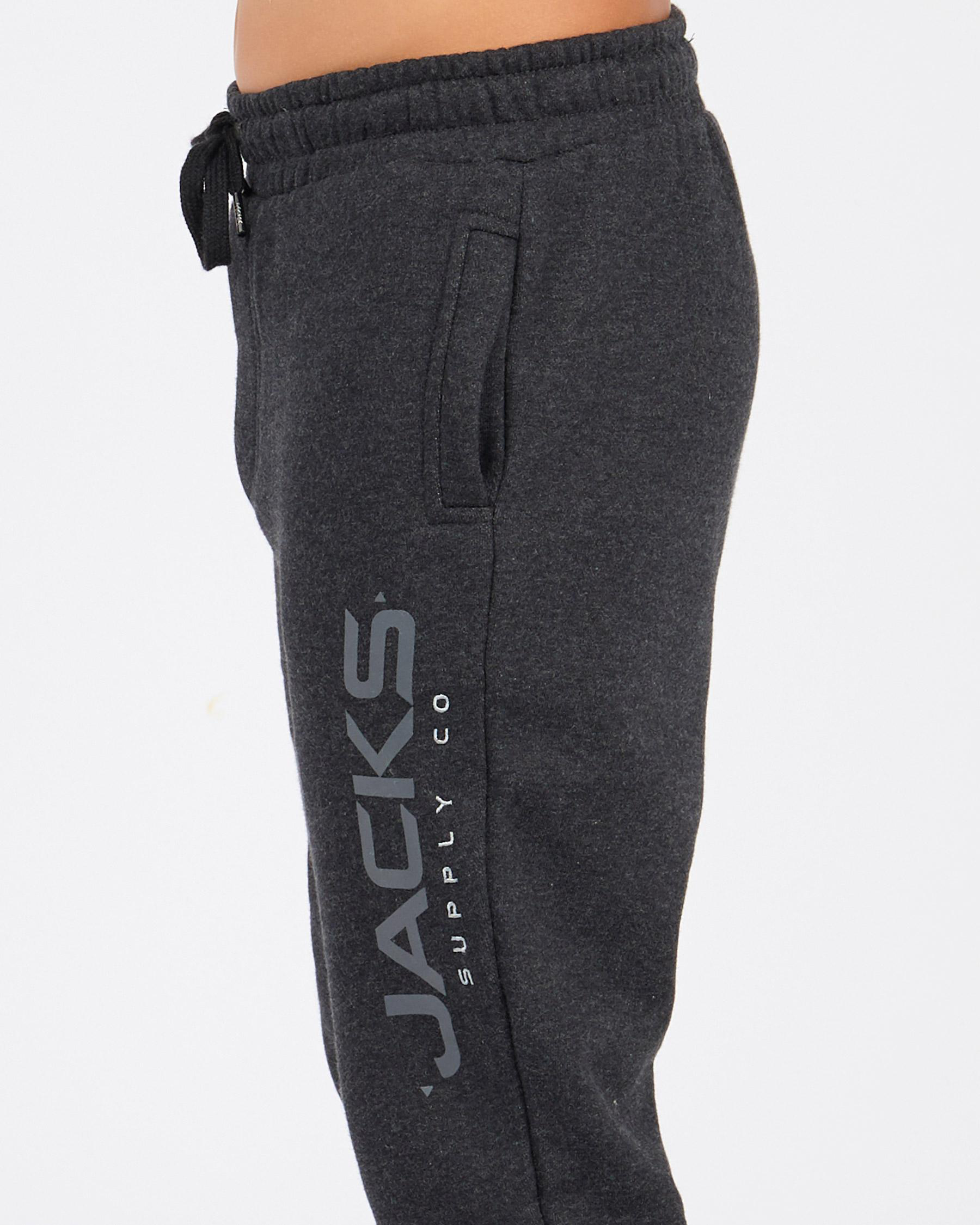Shop Jacks Boys' Breakout Track Pants In Charcoal Marle - Fast Shipping ...