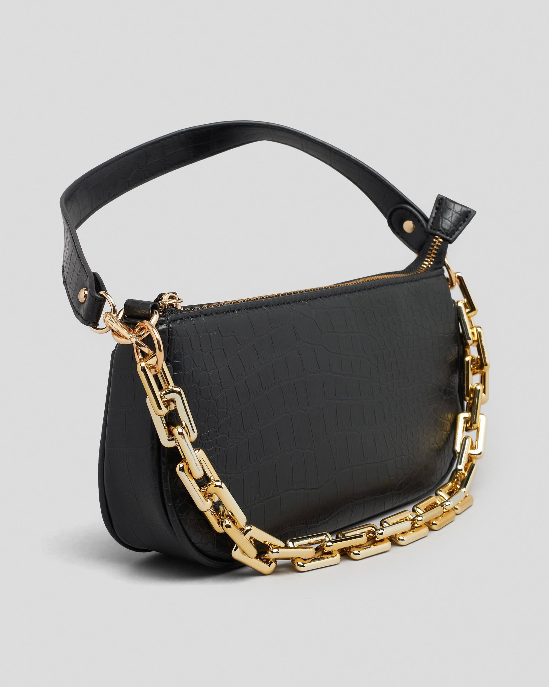 Shop Karyn In LA Jennie Chain Bag Strap In Shiny Light Gold - Fast ...