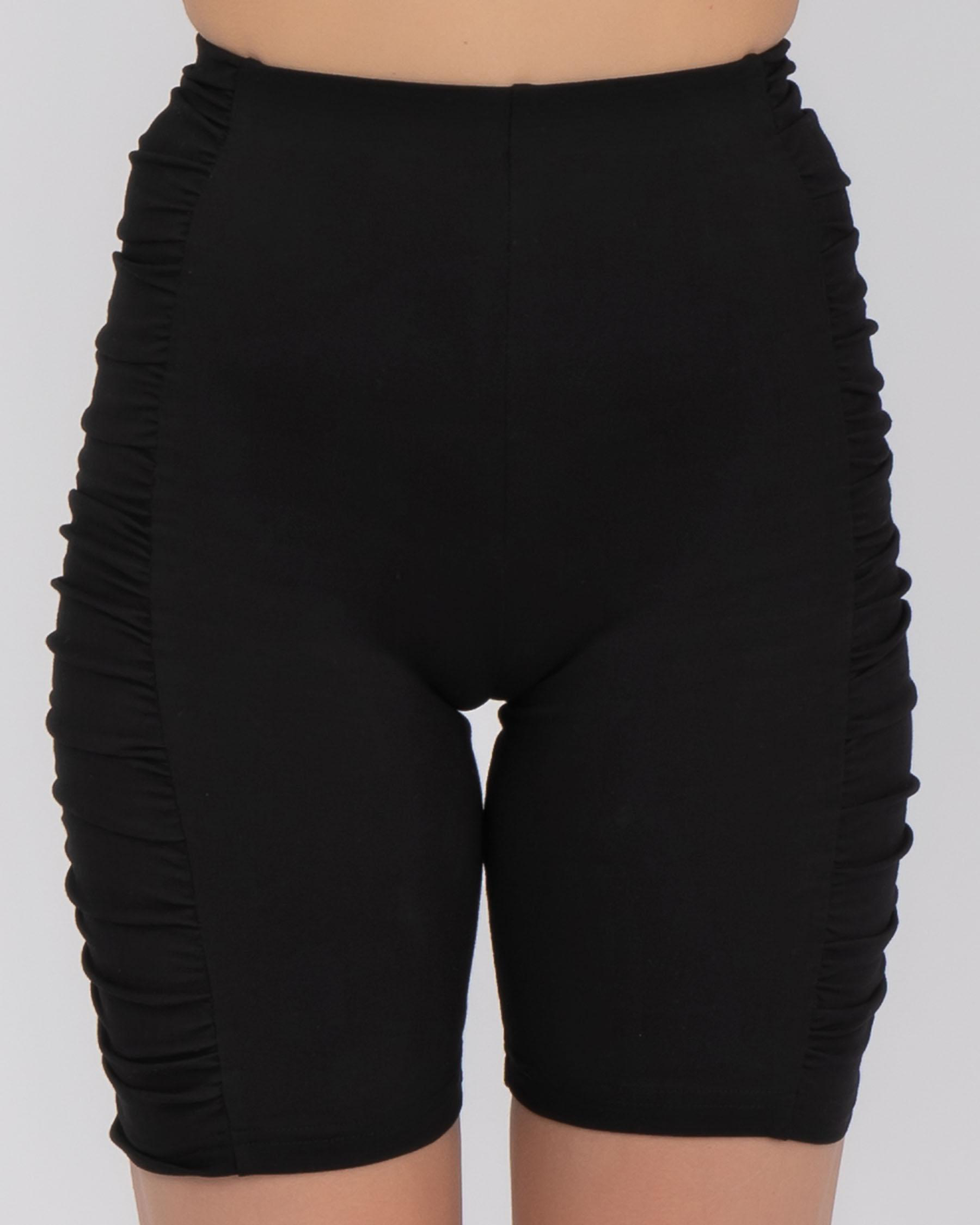 Shop Ava And Ever Nicole Bike Shorts In Matte Black - Fast Shipping ...