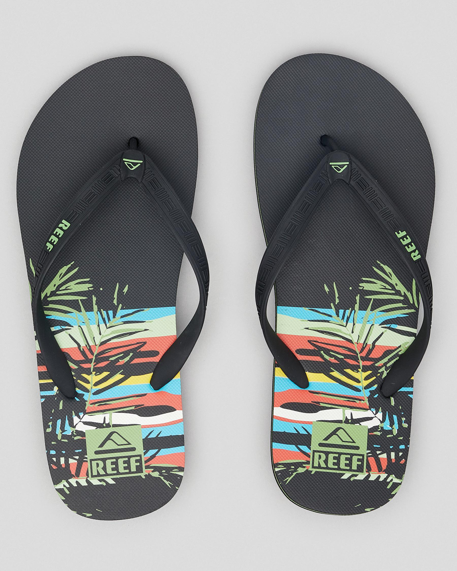 Reef Seaside Prints Thongs In Retro Horizon City Beach Australia Reef Seaside Prints Thongs In Retro Horizon City Beach Australia