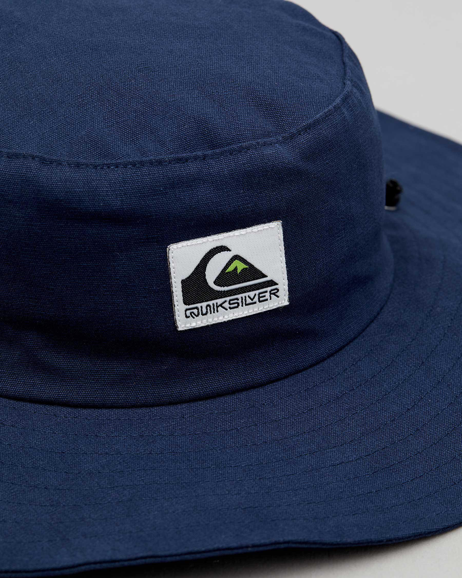 Shop Quiksilver Youth Bushwack Hat In Parsian Blue - Fast Shipping ...