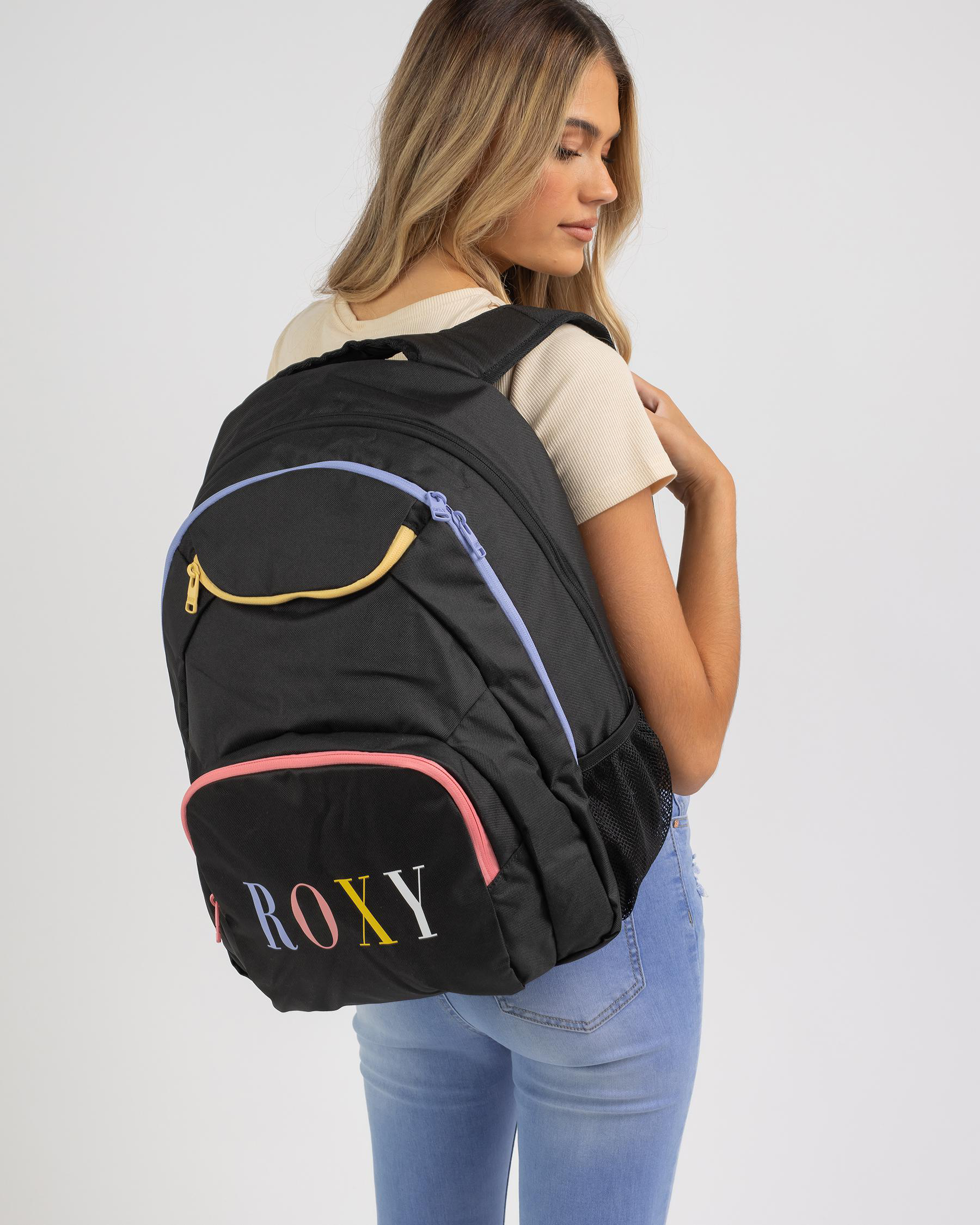 Shop Roxy Shadow Swell Backpack In Anthracite - Fast Shipping & Easy ...