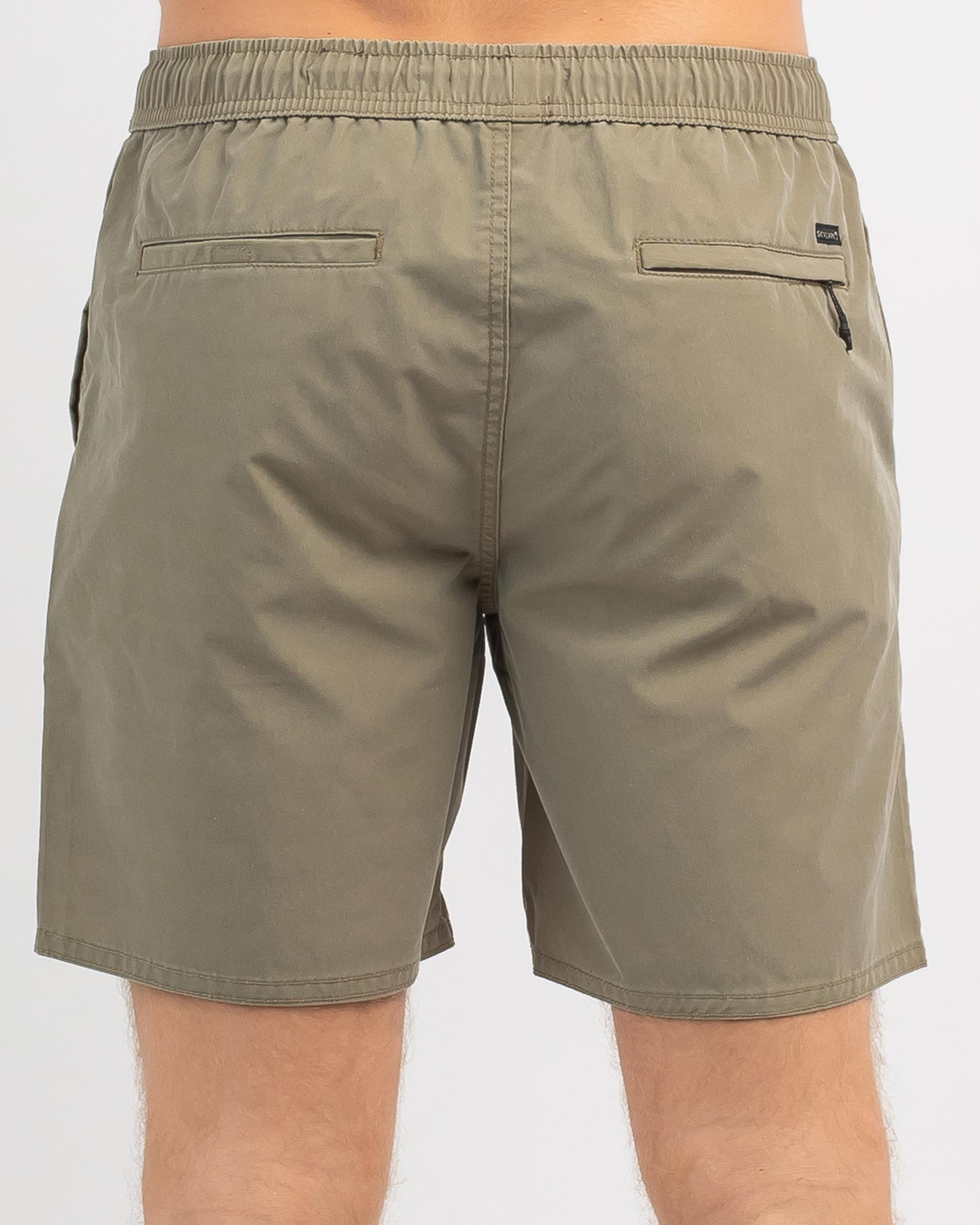 Shop Skylark Reef Elastic Waist Shorts In Lt Tan - Fast Shipping & Easy ...
