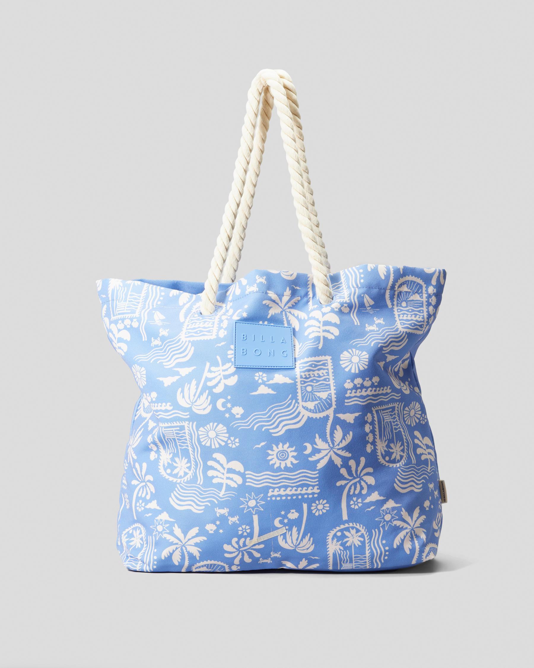 Shop Billabong Island Sun II Beach Bag In Blue - Fast Shipping & Easy ...