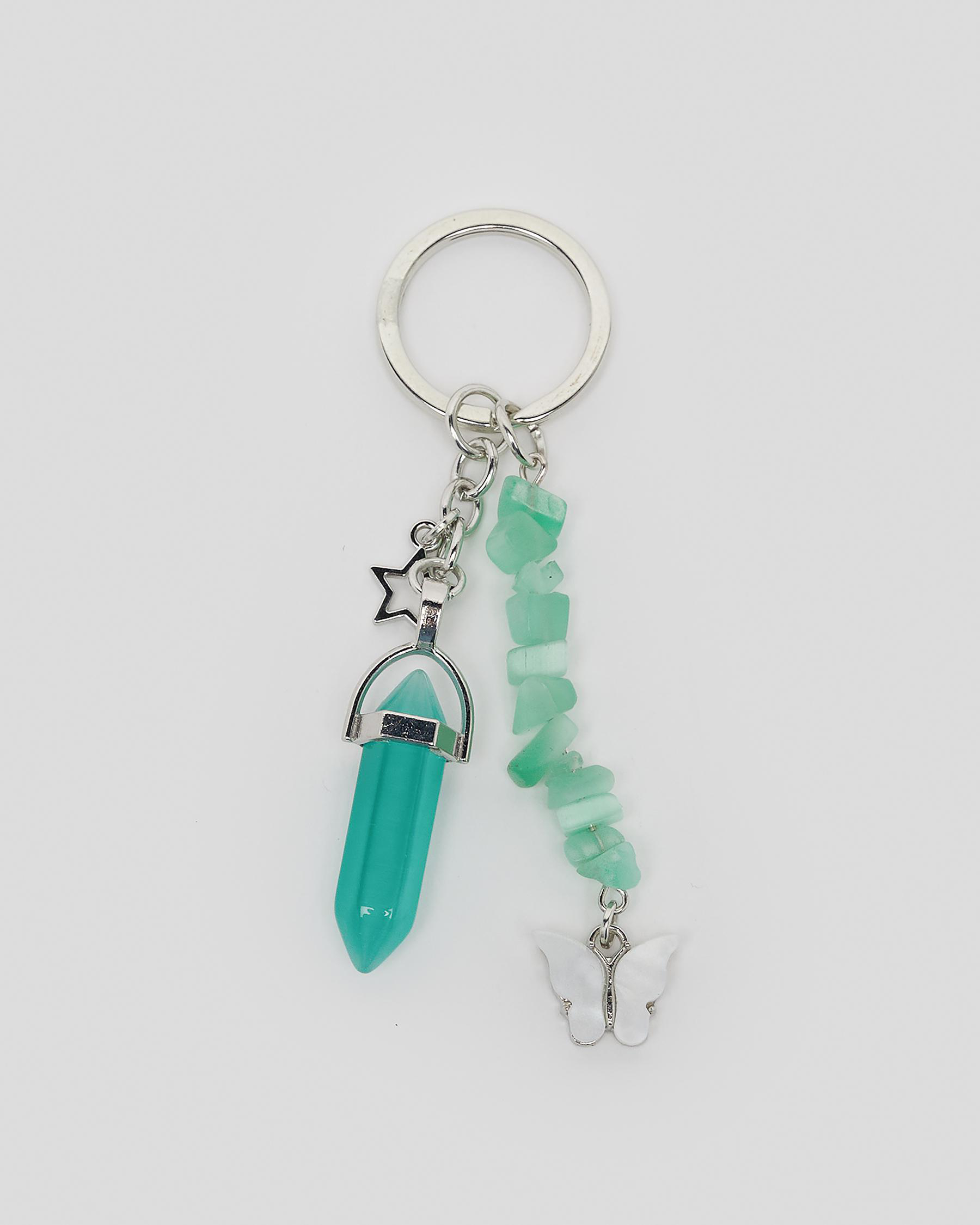 Shop Karyn In LA Elia Keyring In Sage/silver - Fast Shipping & Easy ...