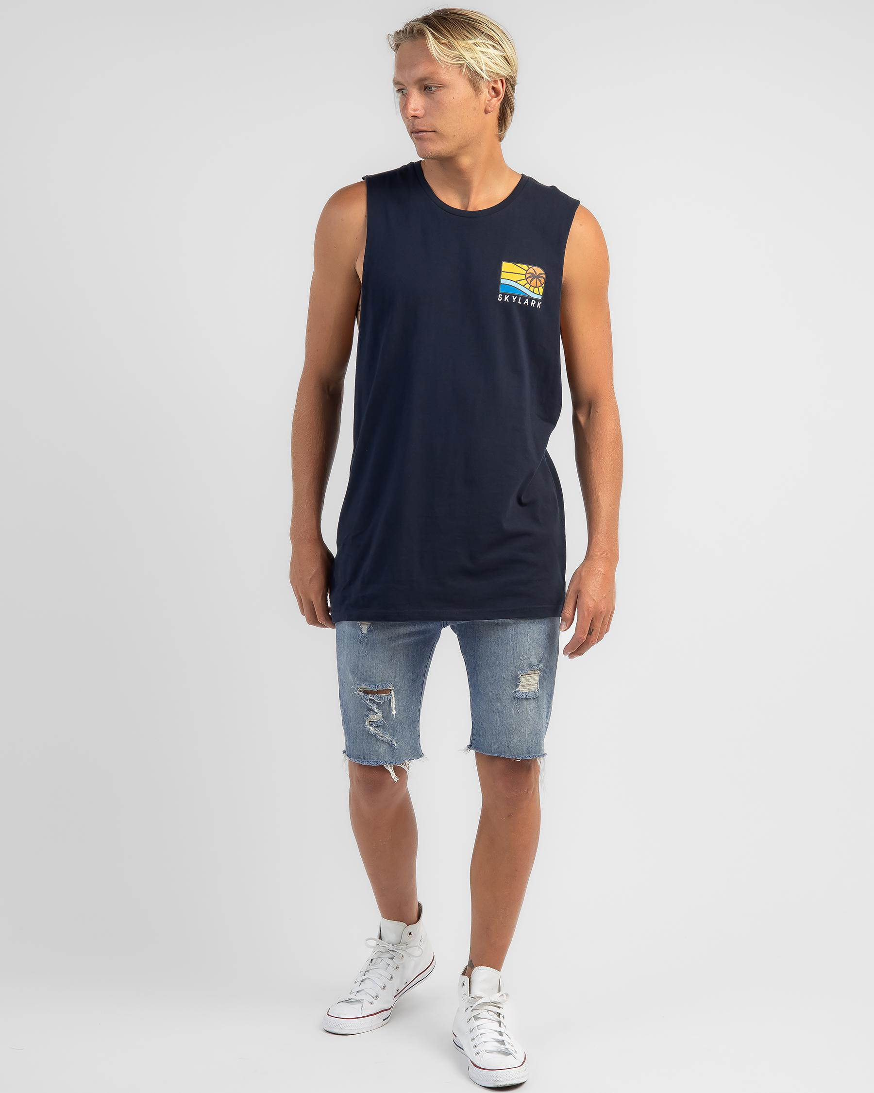Shop Skylark Seabound Muscle Tank In Navy - Fast Shipping & Easy ...