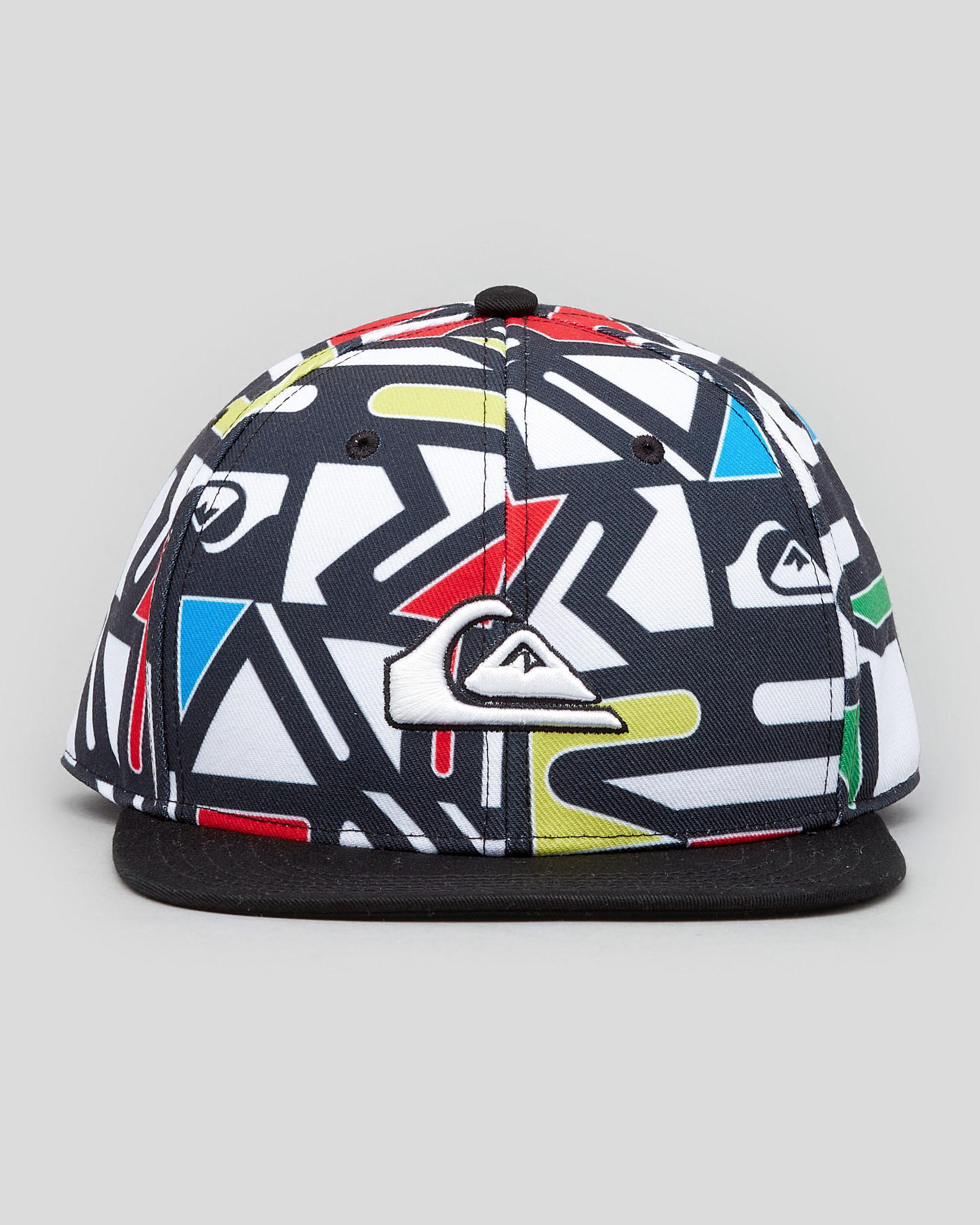 Shop Quiksilver Boys' Lil Compin Snapback Cap In Black - Fast Shipping ...