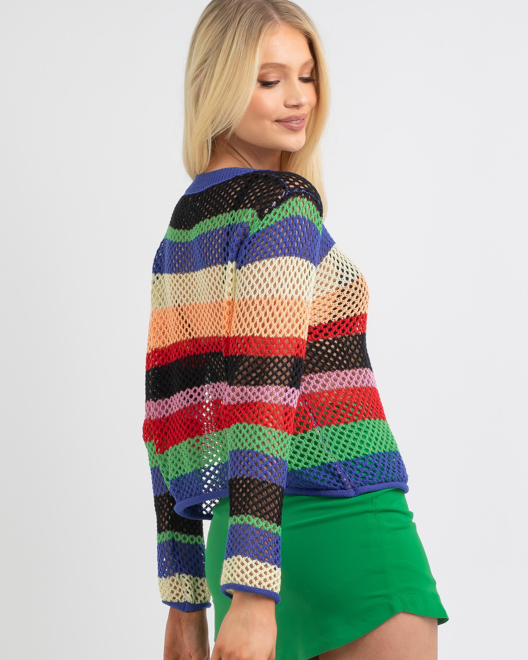 Shop Pink Diamond Adore You Knit Jumper In Multi - Fast Shipping & Easy ...