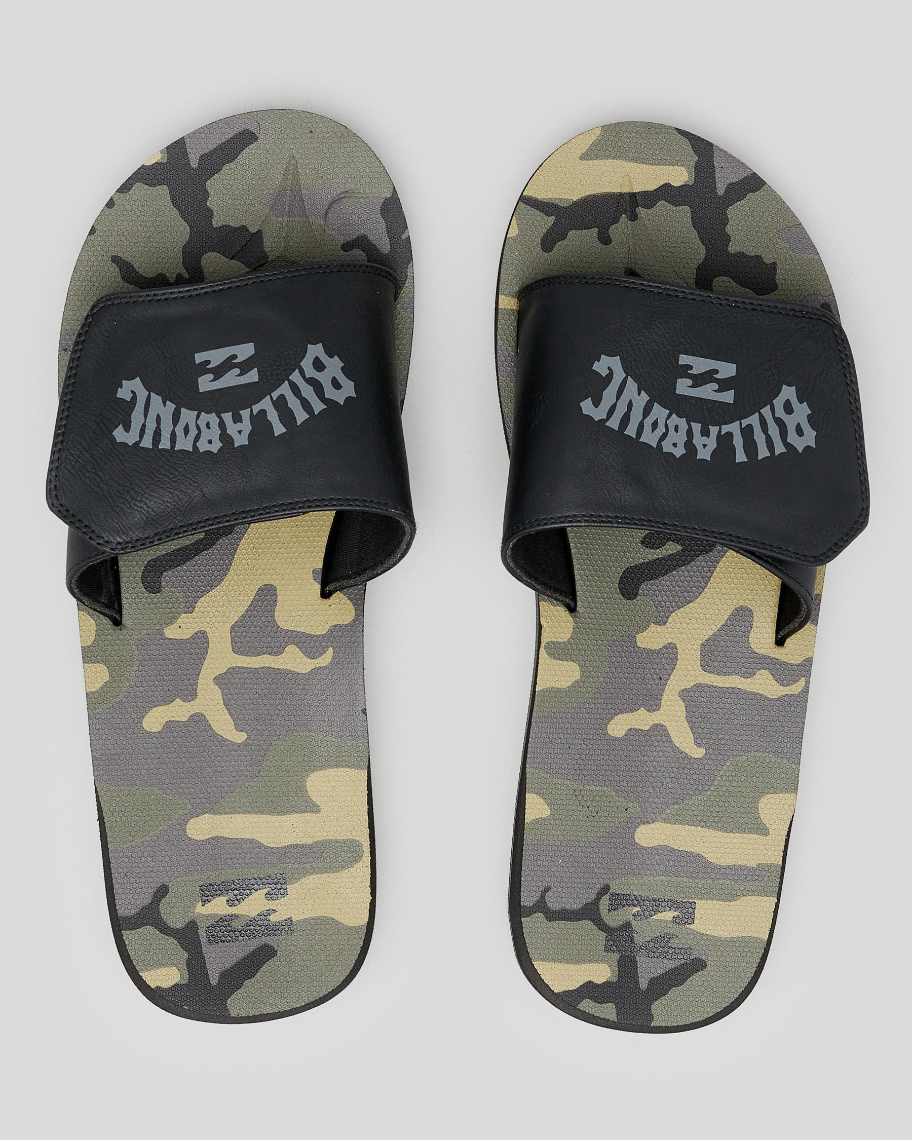 Shop Billabong All Day Impact Slides In Camo - Fast Shipping & Easy ...