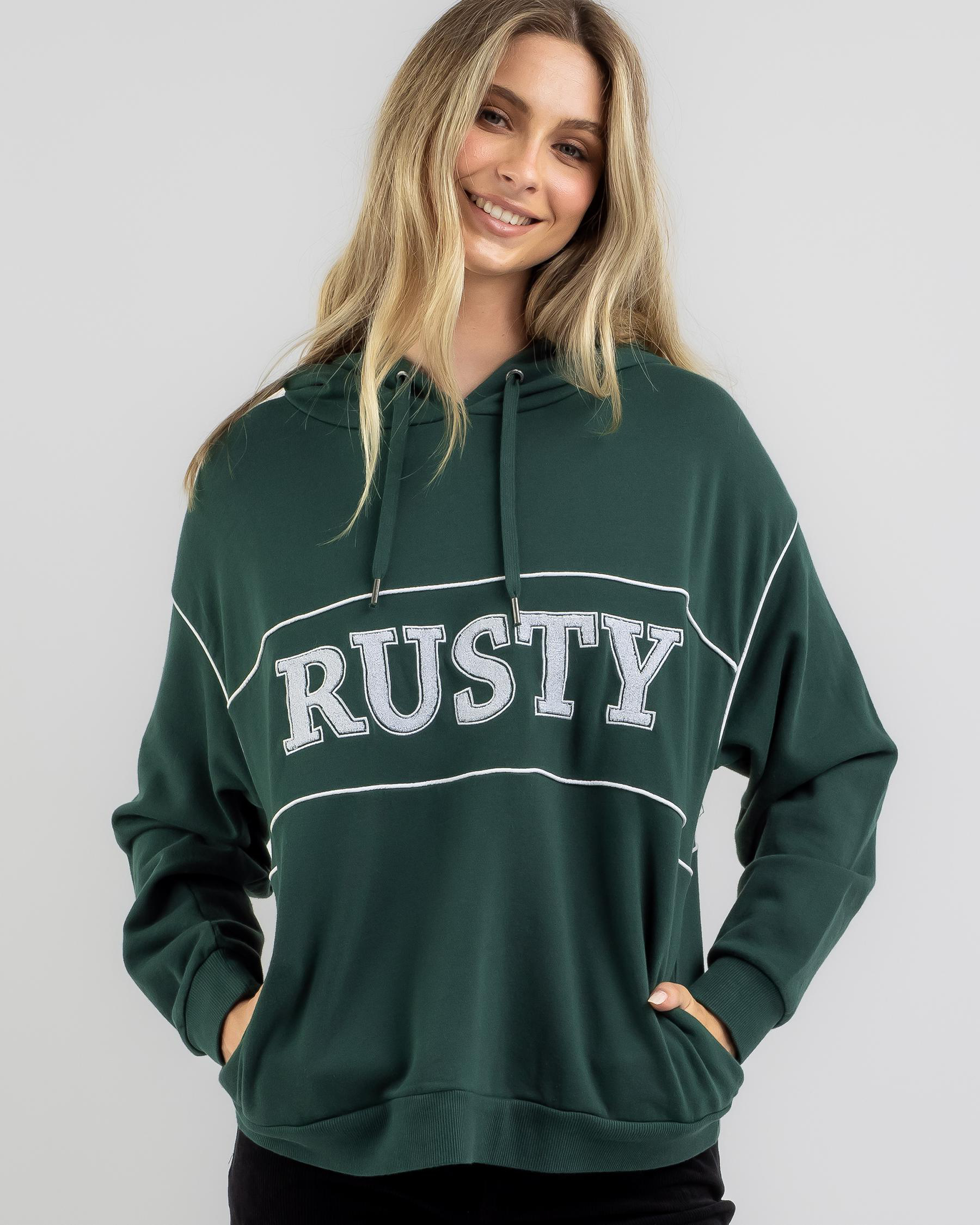 Rusty Line Hoodie In Green Gables - Fast Shipping & Easy Returns - City ...