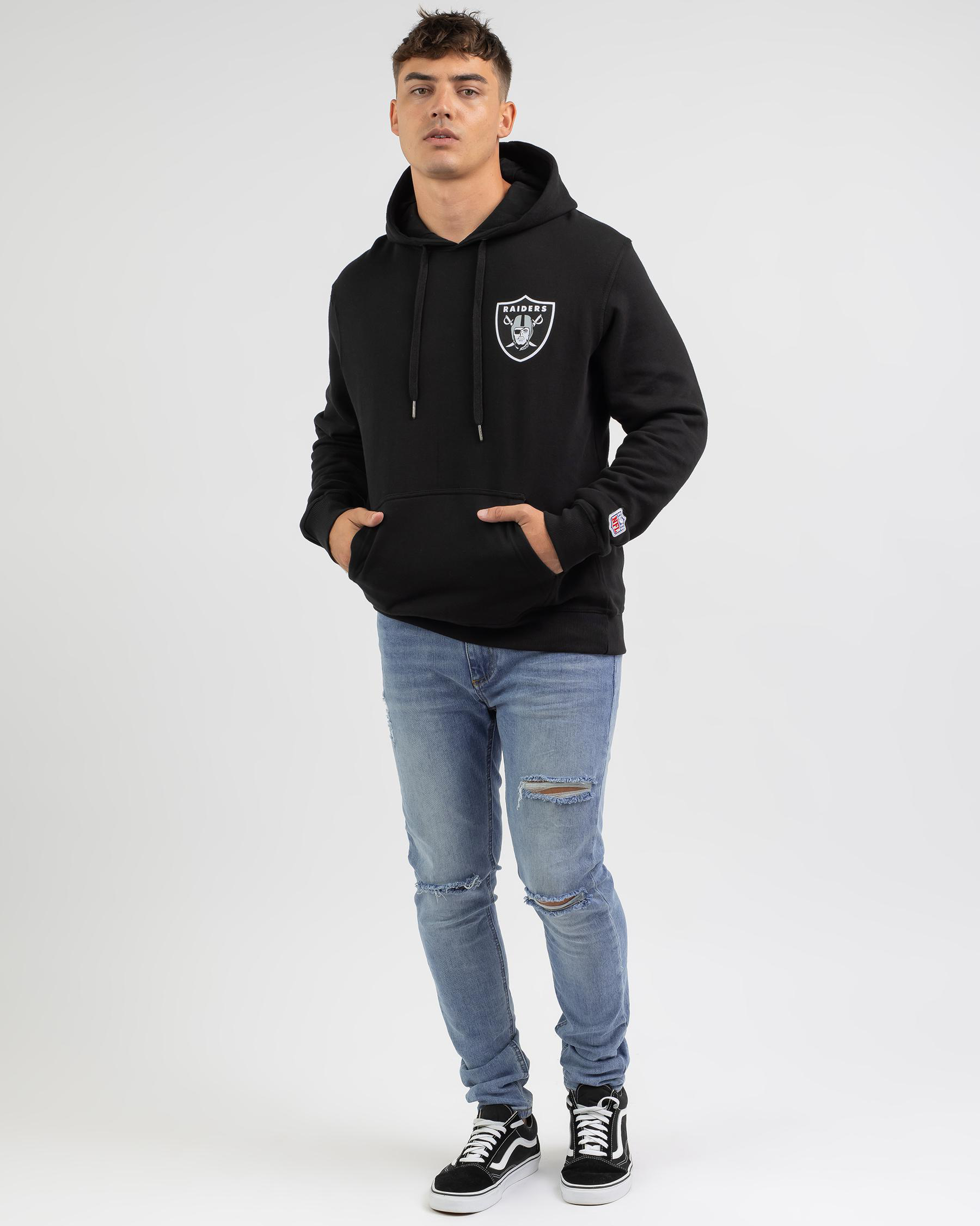 Shop Majestic The Duke Raiders Hoodie In Black - Fast Shipping & Easy ...