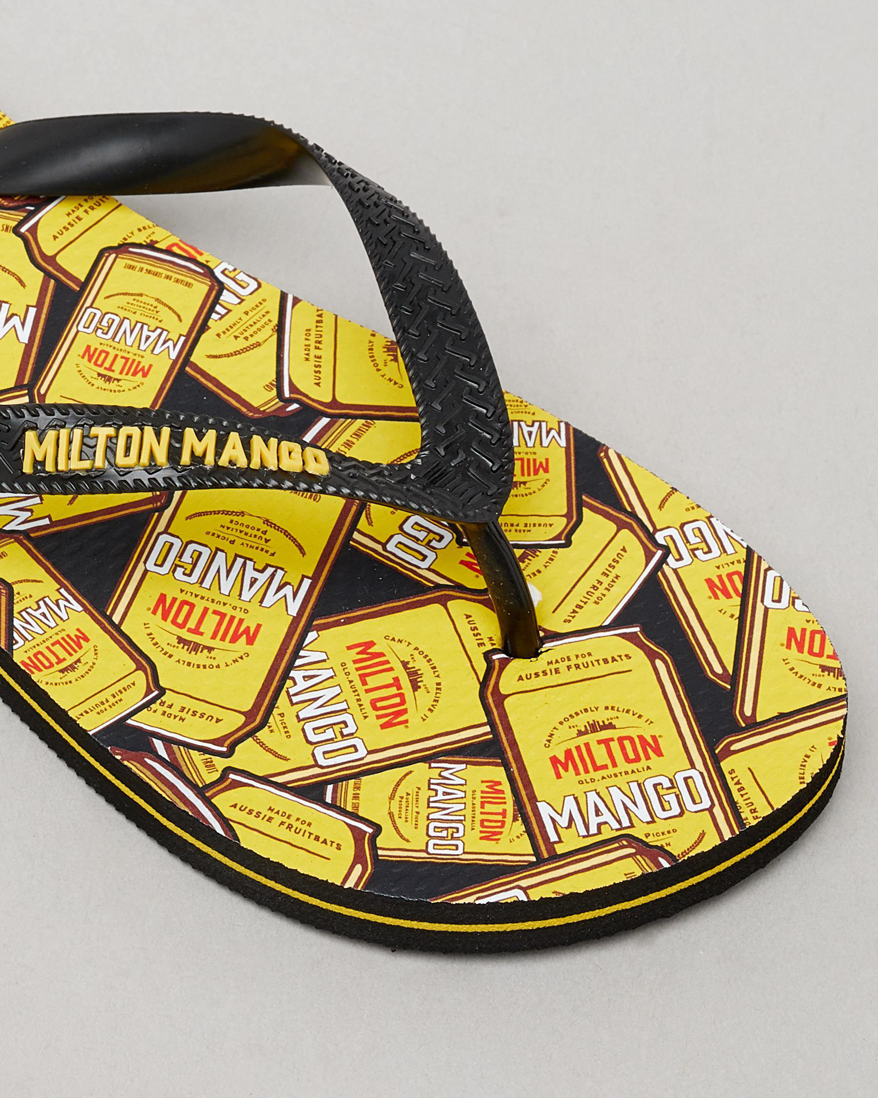 Shop Milton Mango Mango Fever Thongs In Black - Fast Shipping & Easy ...